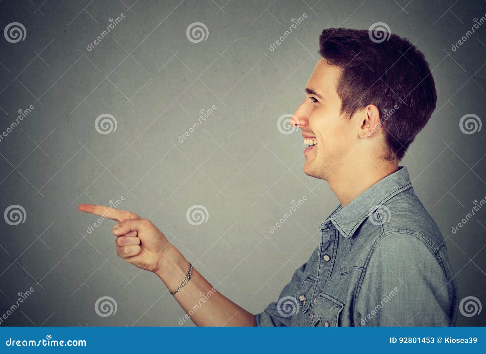Side Profile of a Laughing Man Stock Image - Image of isolated, face ...