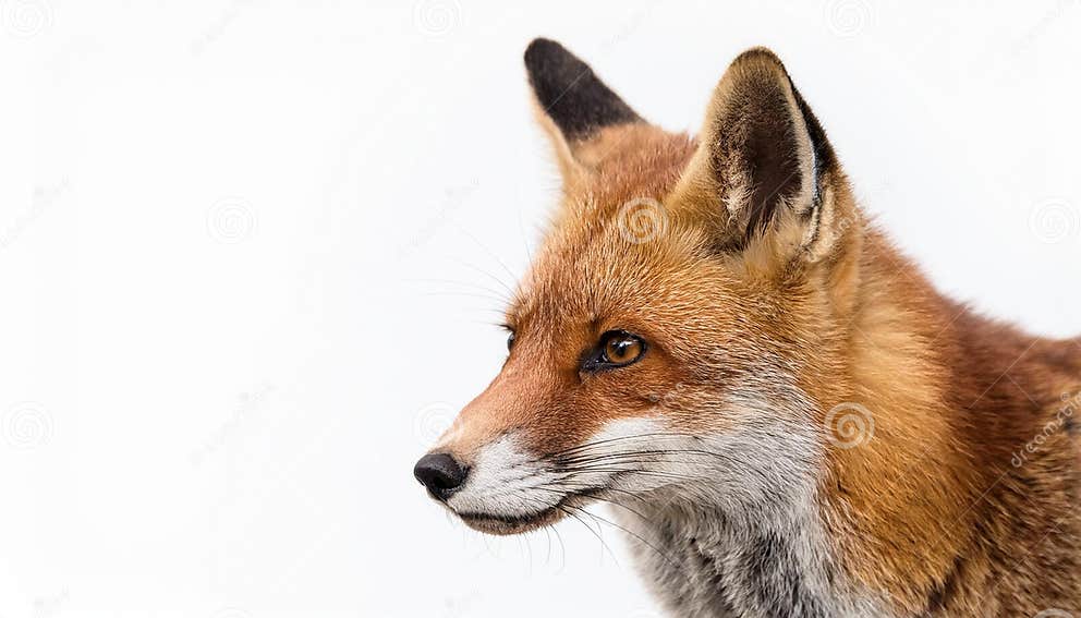 Red Fox Side Profile stock illustration. Illustration of ears - 334162303