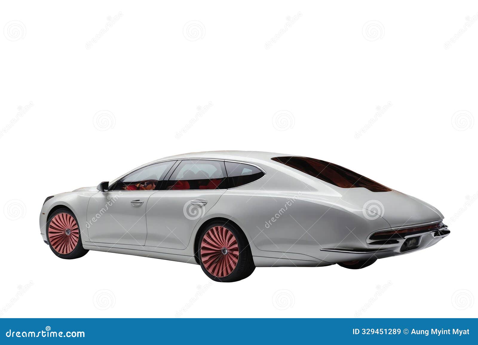 Side Profile of the Sedan on a White Background Stock Illustration ...