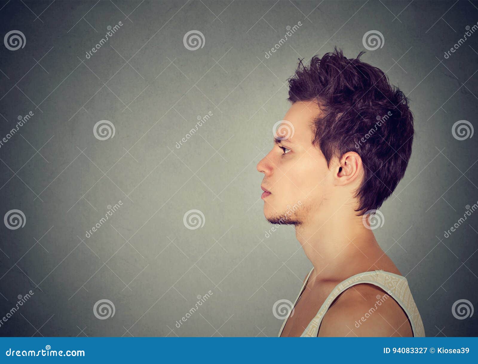 Side Profile of a Serious Man Stock Image - Image of white, confident ...
