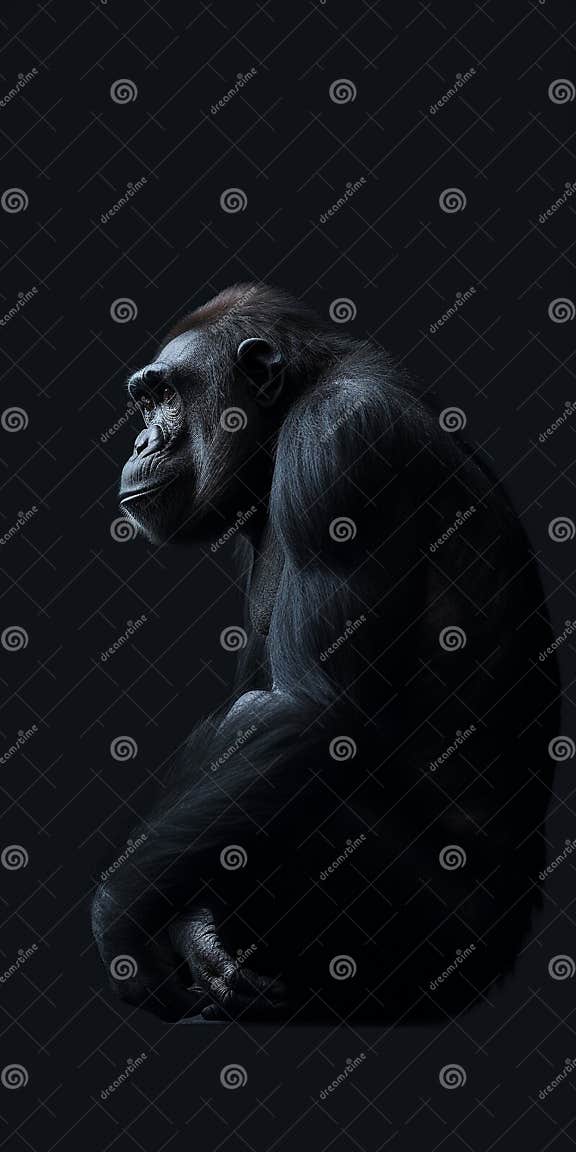 Side Profile of a Silverback Gorilla Stock Photo - Image of mascot ...