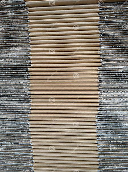 Side Profile of Flattened Brown Cardboard Boxes, for Texture or ...