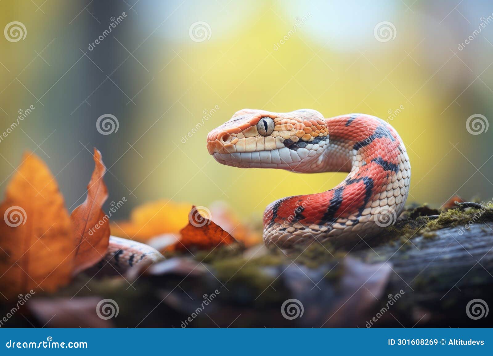 Side Profile of a Viper in Habitat Stock Image - Image of snake ...