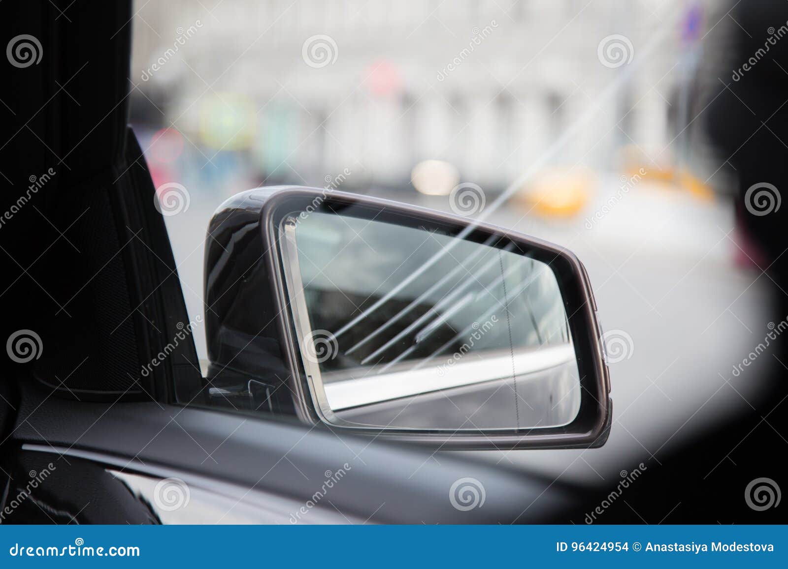 Side Rear Mirror Car Black Frame Closeup Stock Photo - Image of black ...