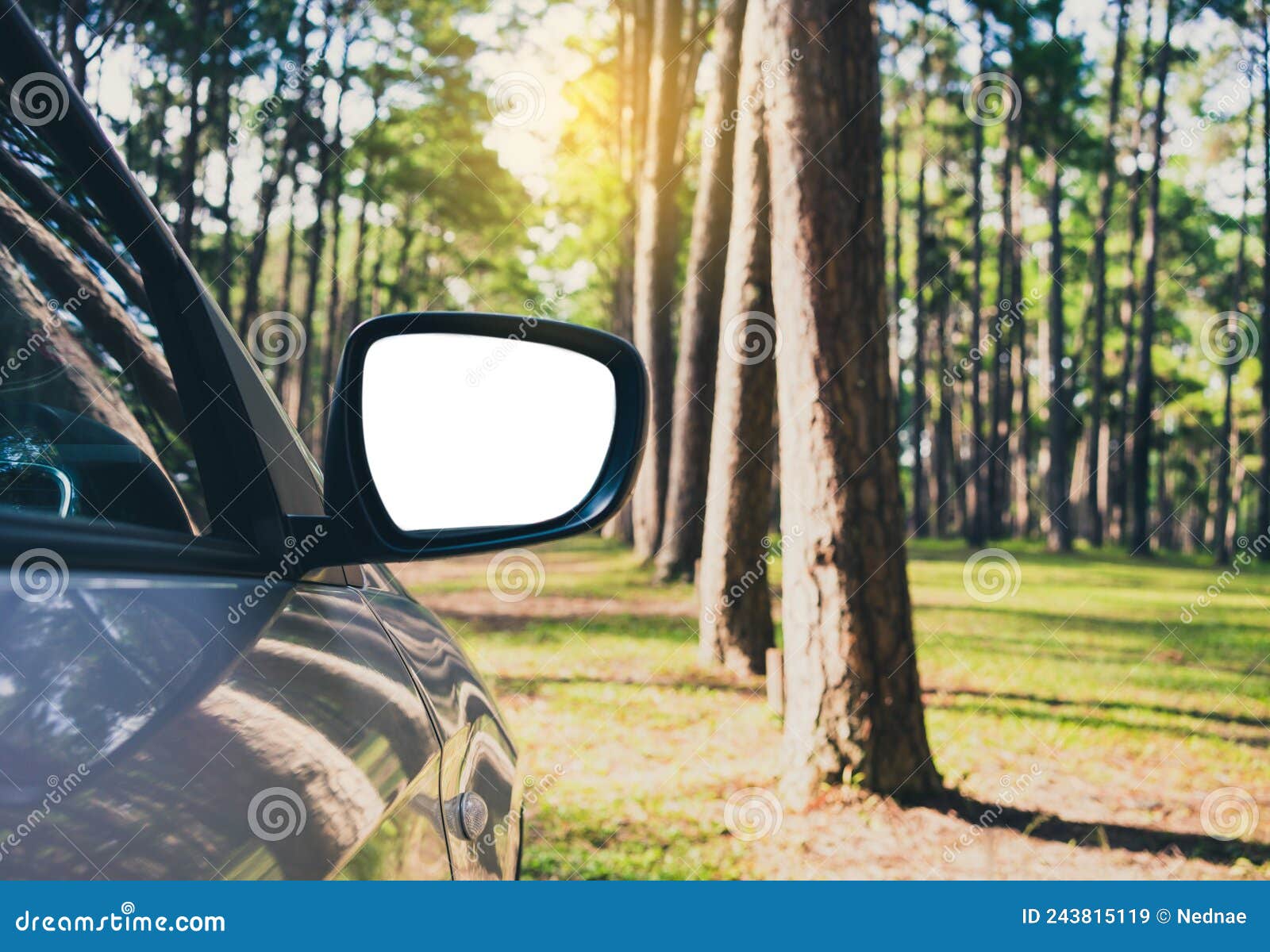 Side Rear-view Mirror on a Car Stock Image - Image of detail ...
