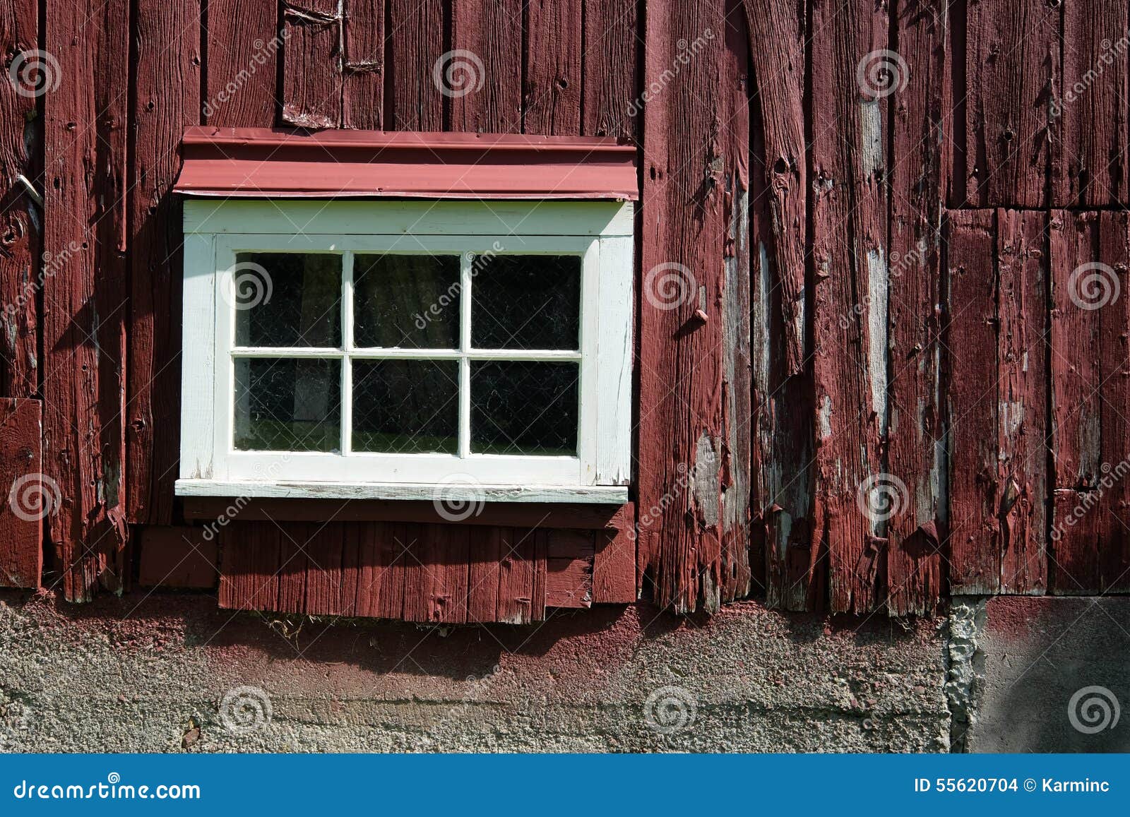 Side of Red Barn with Window Stock Photo - Image of sidebarn, quebec ...