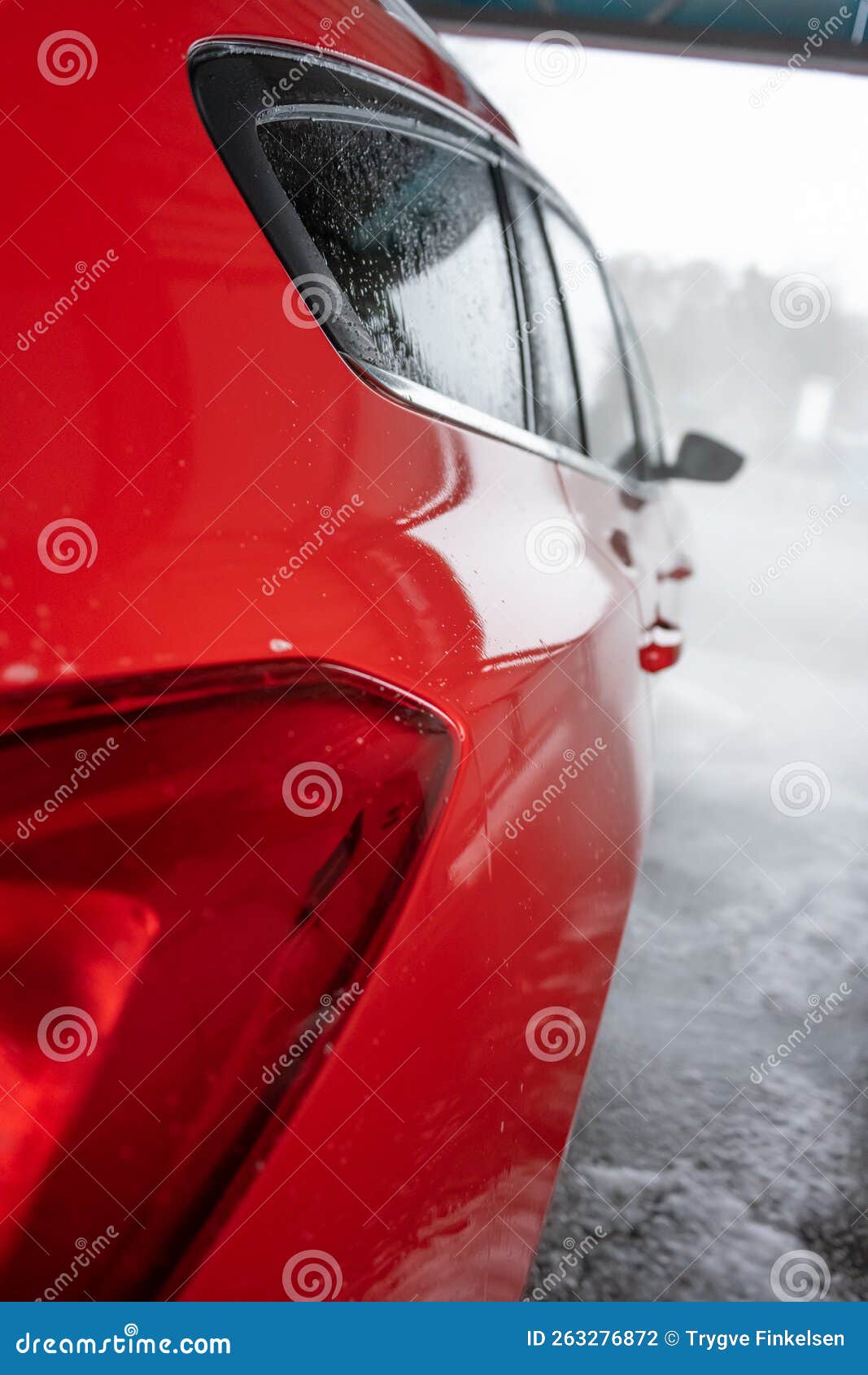 Side of a Red Car Being Washed.. Stock Photo - Image of automotive ...