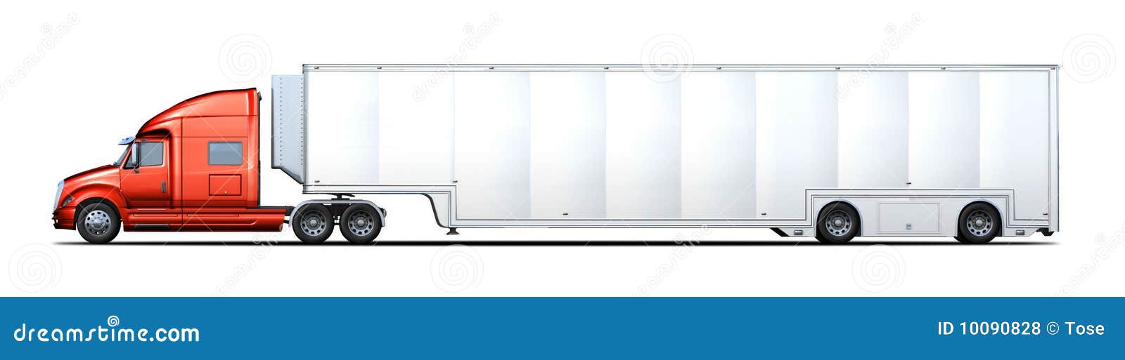 Semi Truck Side View Art