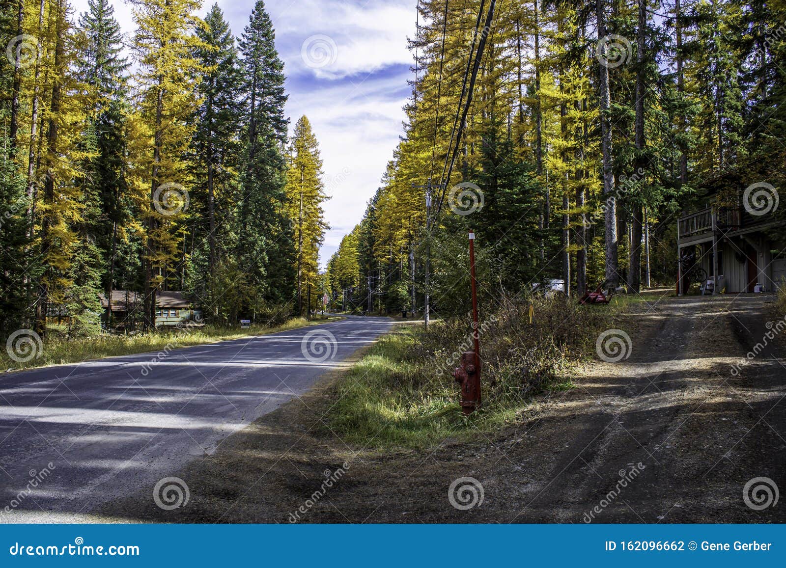 Side Road in McCall, Idaho editorial photography. Image of seasonal ...
