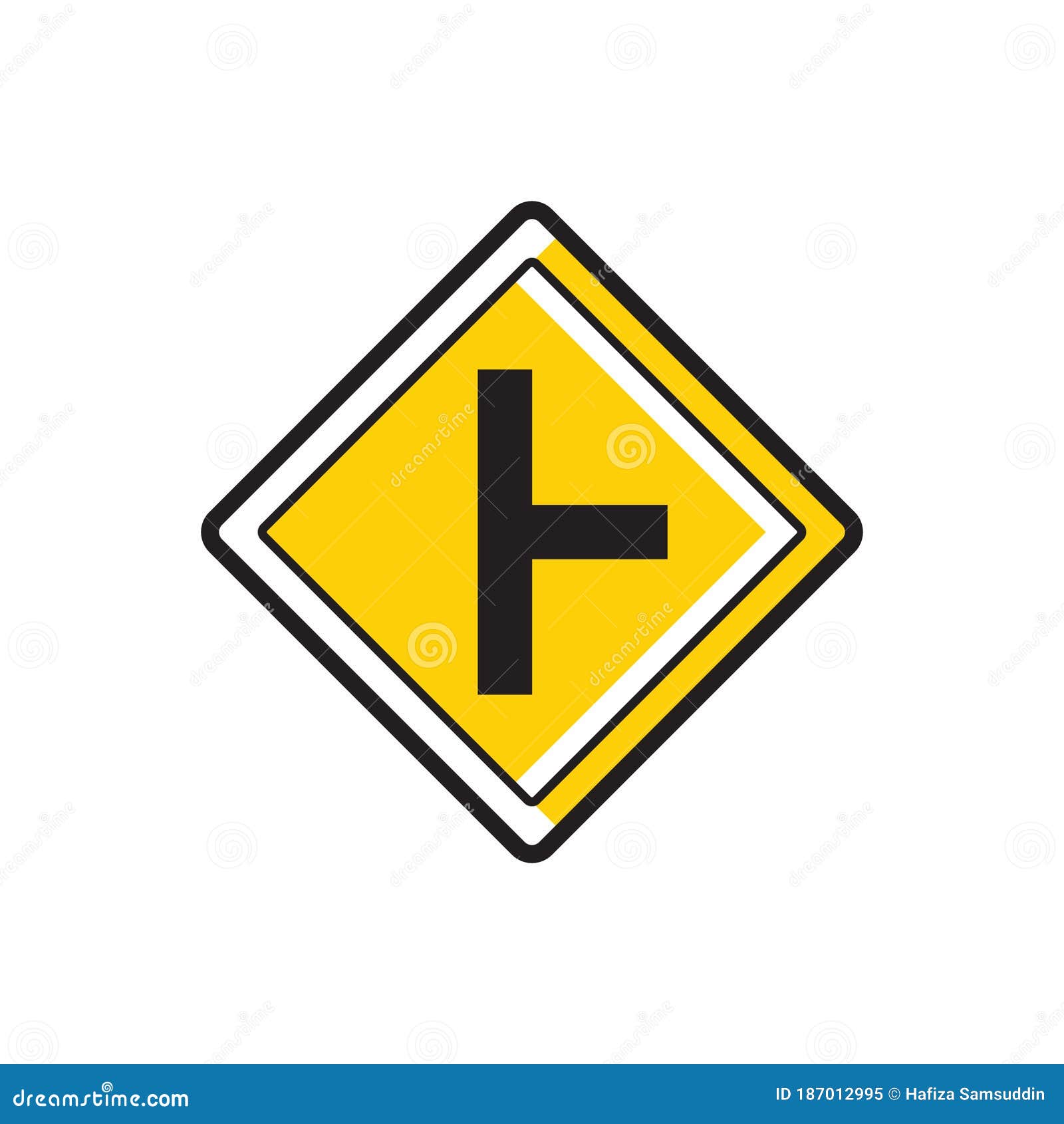 Side Road at a Perpendicular Angle Sign. Vector Illustration Decorative ...