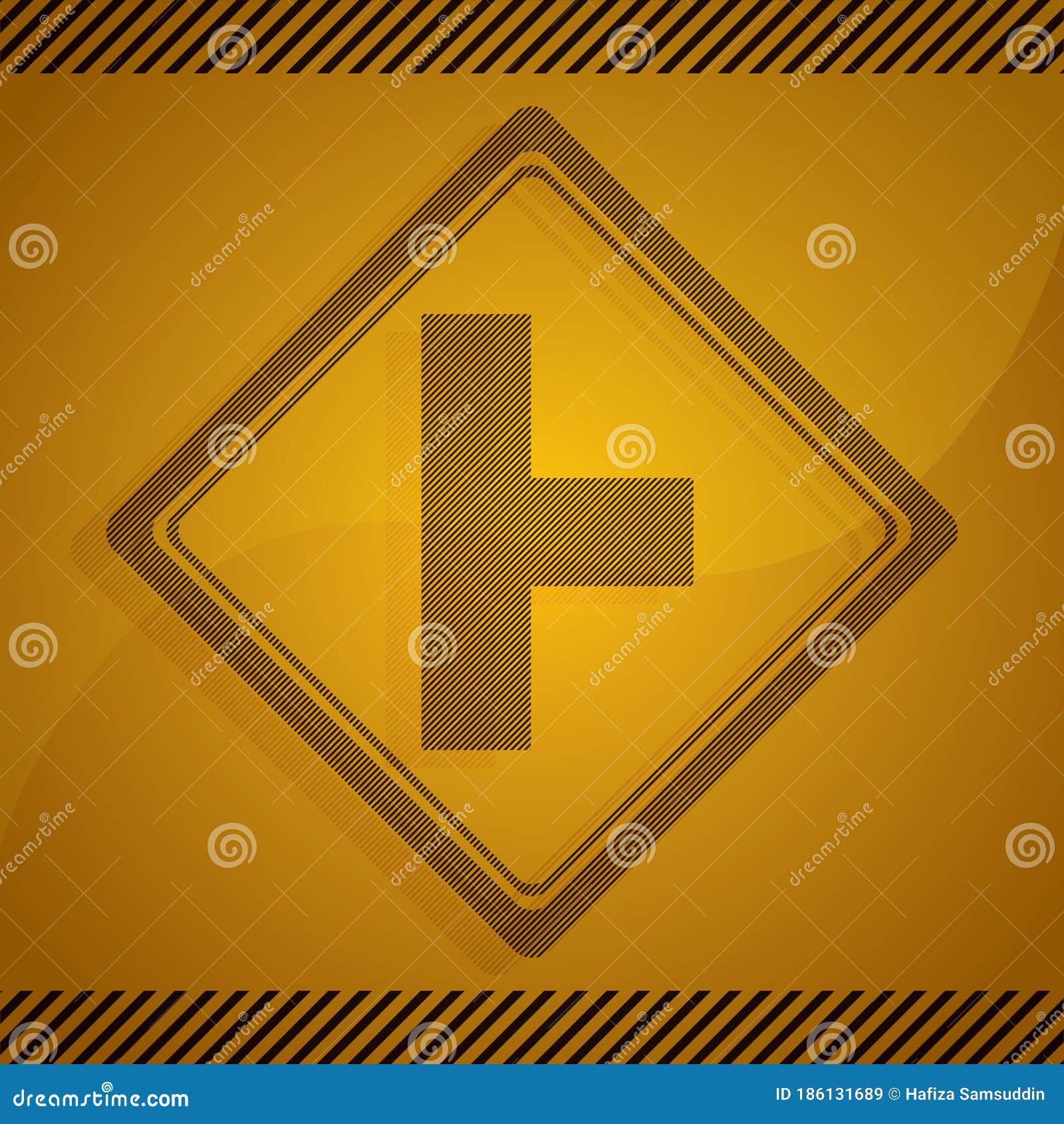 Side Road Right Sign. Vector Illustration Decorative Design Stock ...