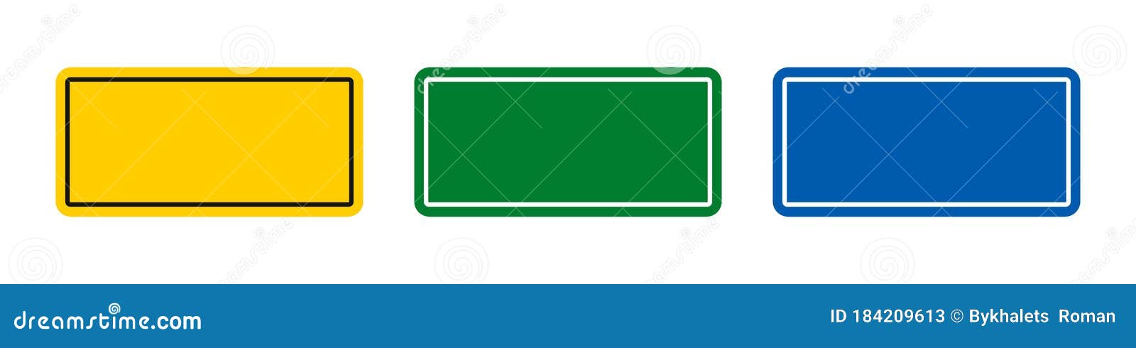 Road Sign Shapes. Circle, Square, Triangle, Hexagon Road Signs. Cartoon ...