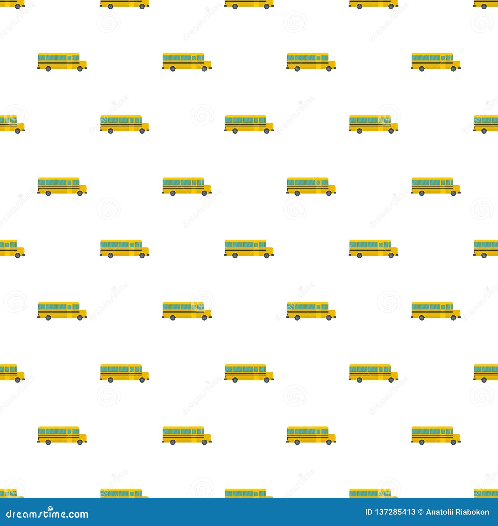 Side of School Bus Pattern Seamless Vector Stock Vector - Illustration ...