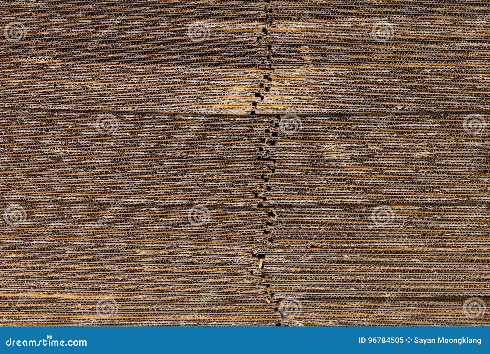 Side Section Of The Industrial Paper Stack For Product Packaging ...