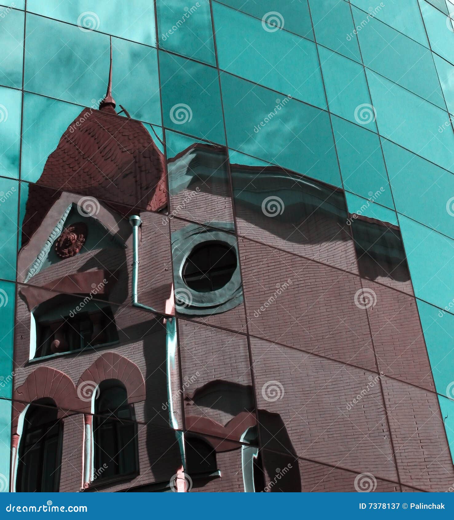 Side by side stock image. Image of reflection, wall, green - 7378137