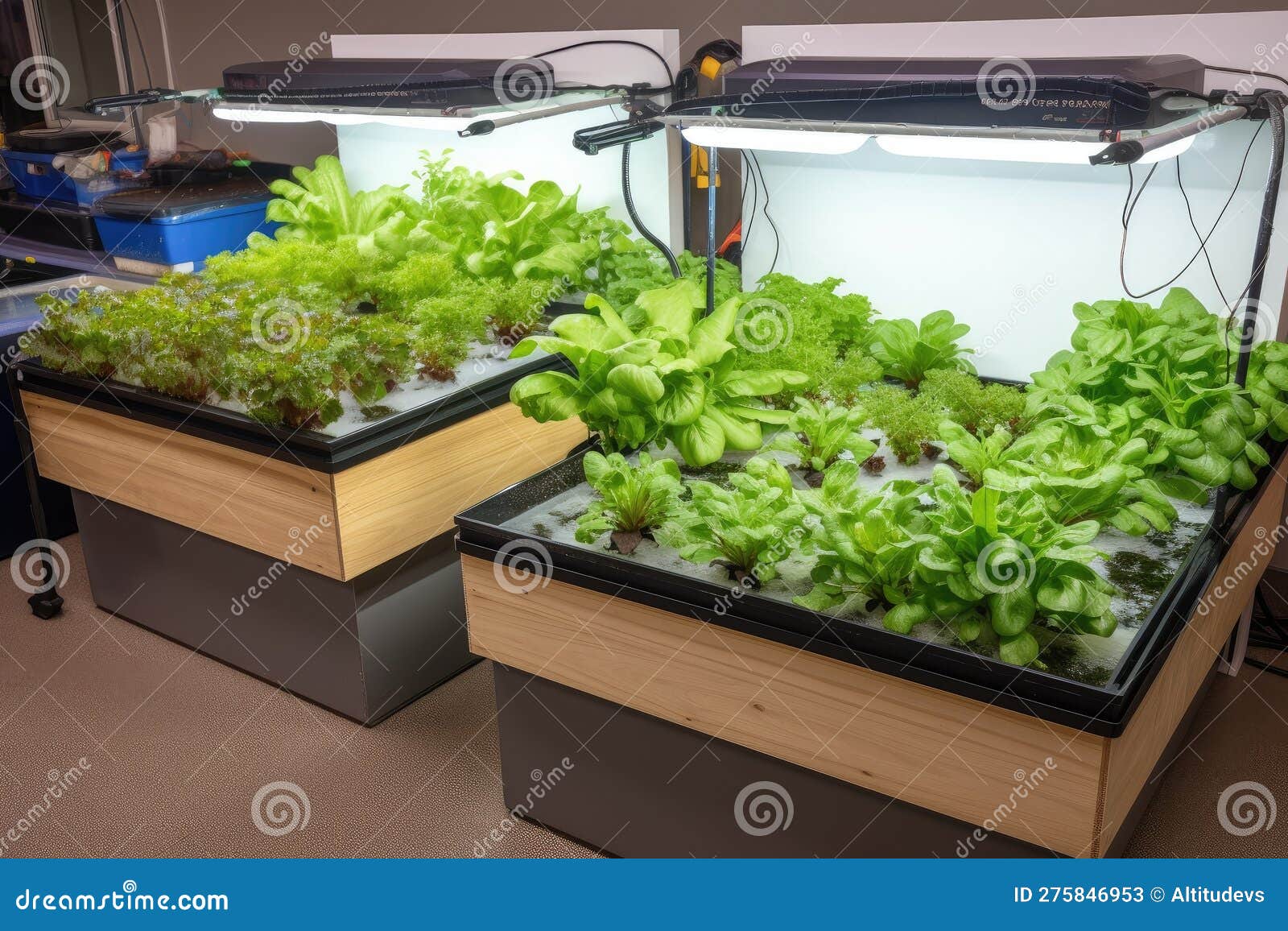 Aquaponic Hydroponic System On White Background Royalty-Free Stock ...