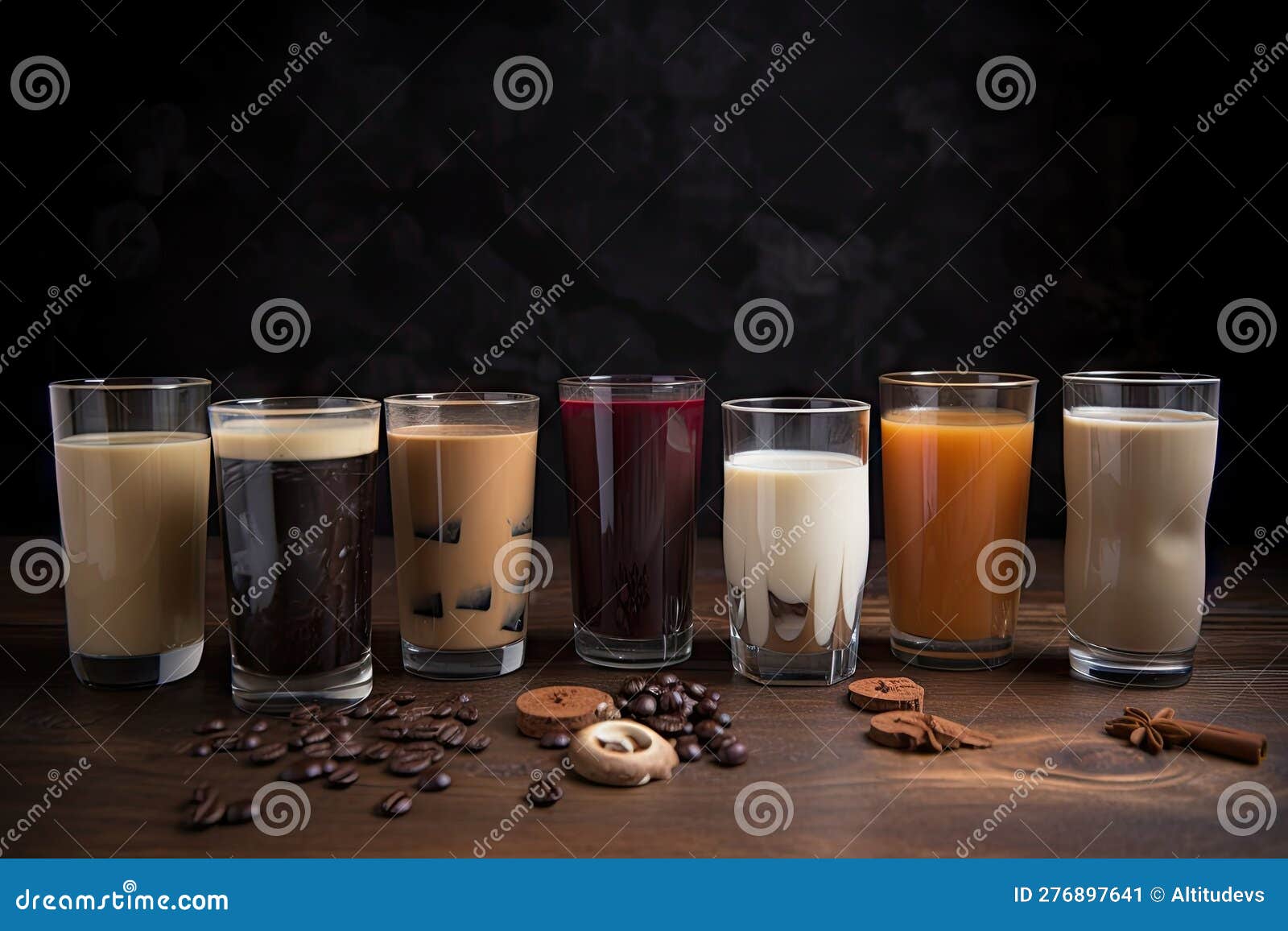 Side-by-side Comparison of Different Types of Coffees, Each with Its ...
