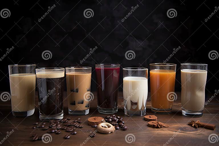 Side-by-side Comparison of Different Types of Coffees, Each with Its ...