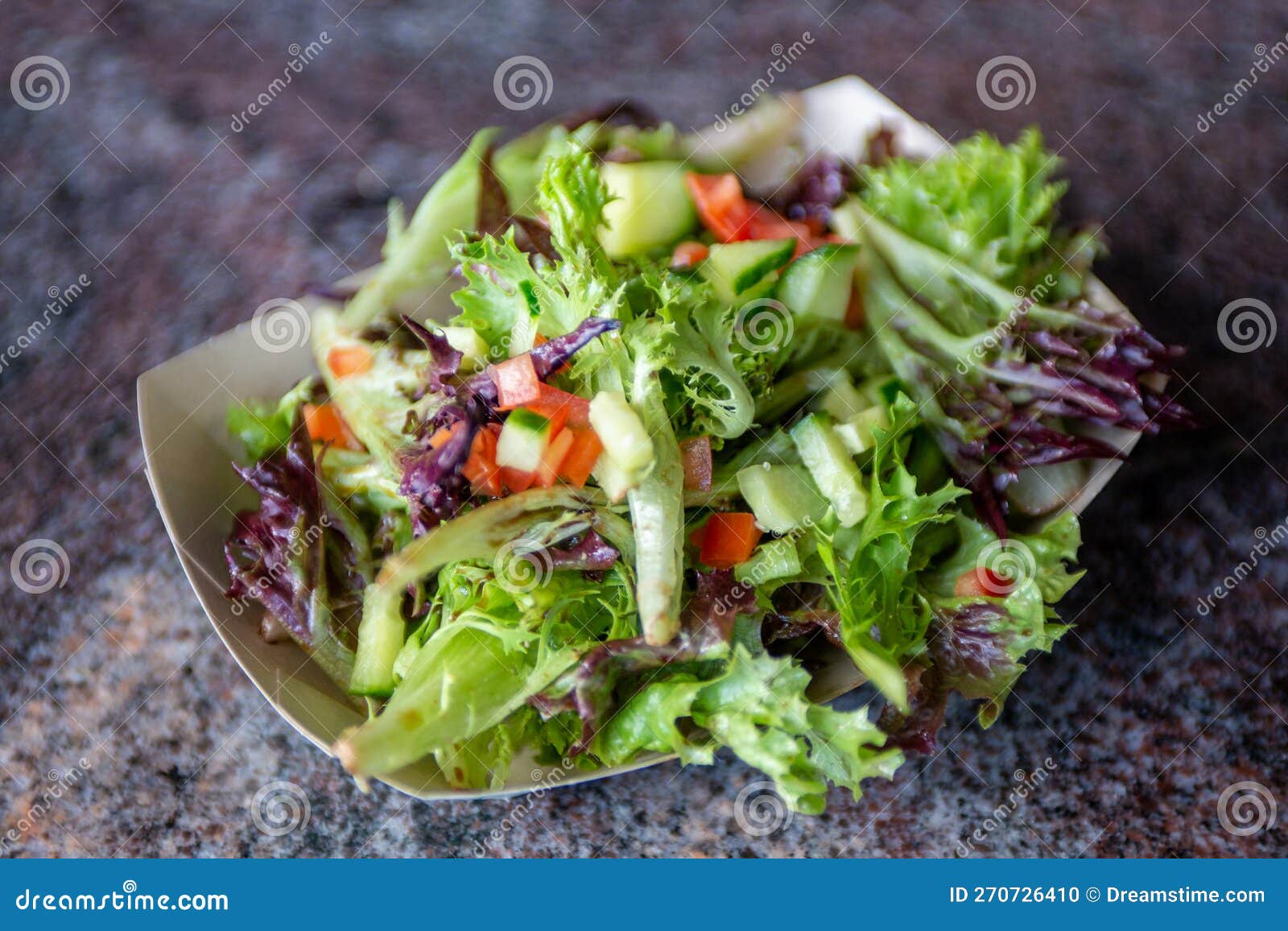 Side Spring mix Salad stock photo. Image of green, side - 270726410