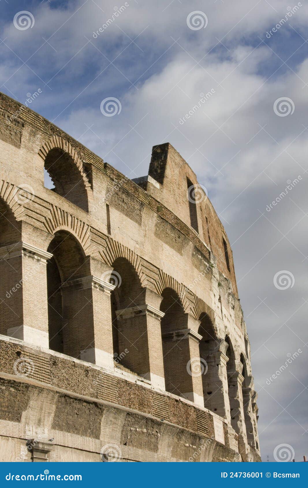 Side of Stone Coliseum stock image. Image of ancient - 24736001