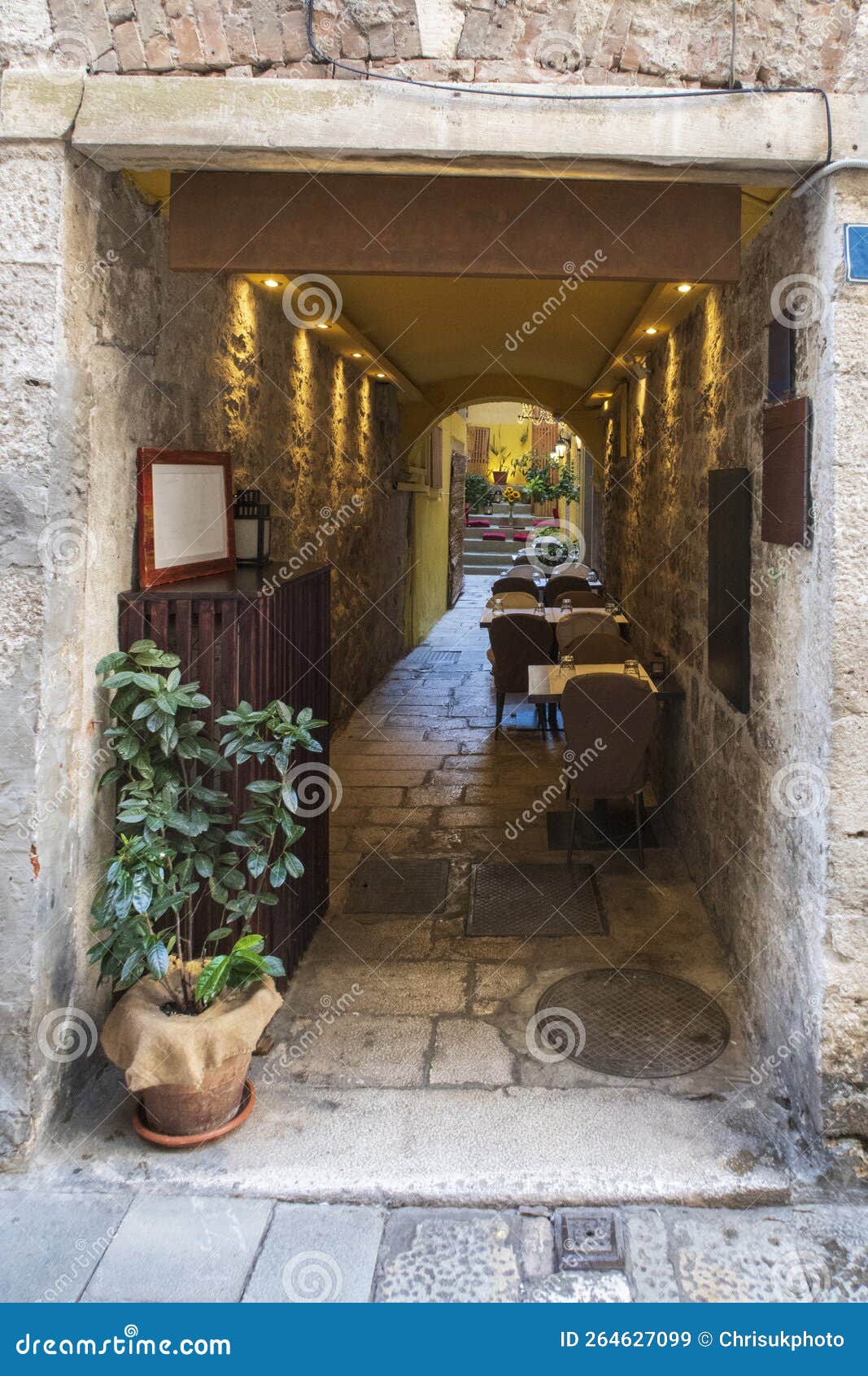 Side Street in the Old Town of Split Stock Image - Image of landscape ...