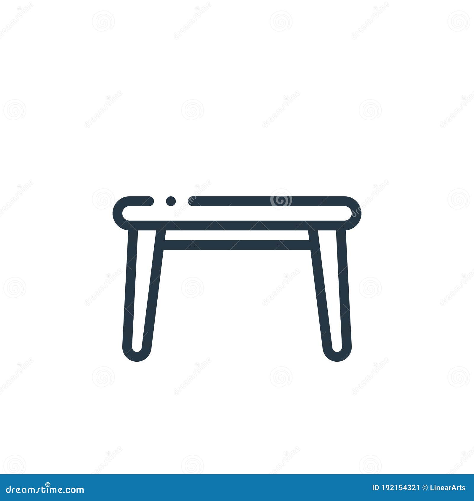 Side Table Icon Vector from Furniture Concept. Thin Line Illustration ...