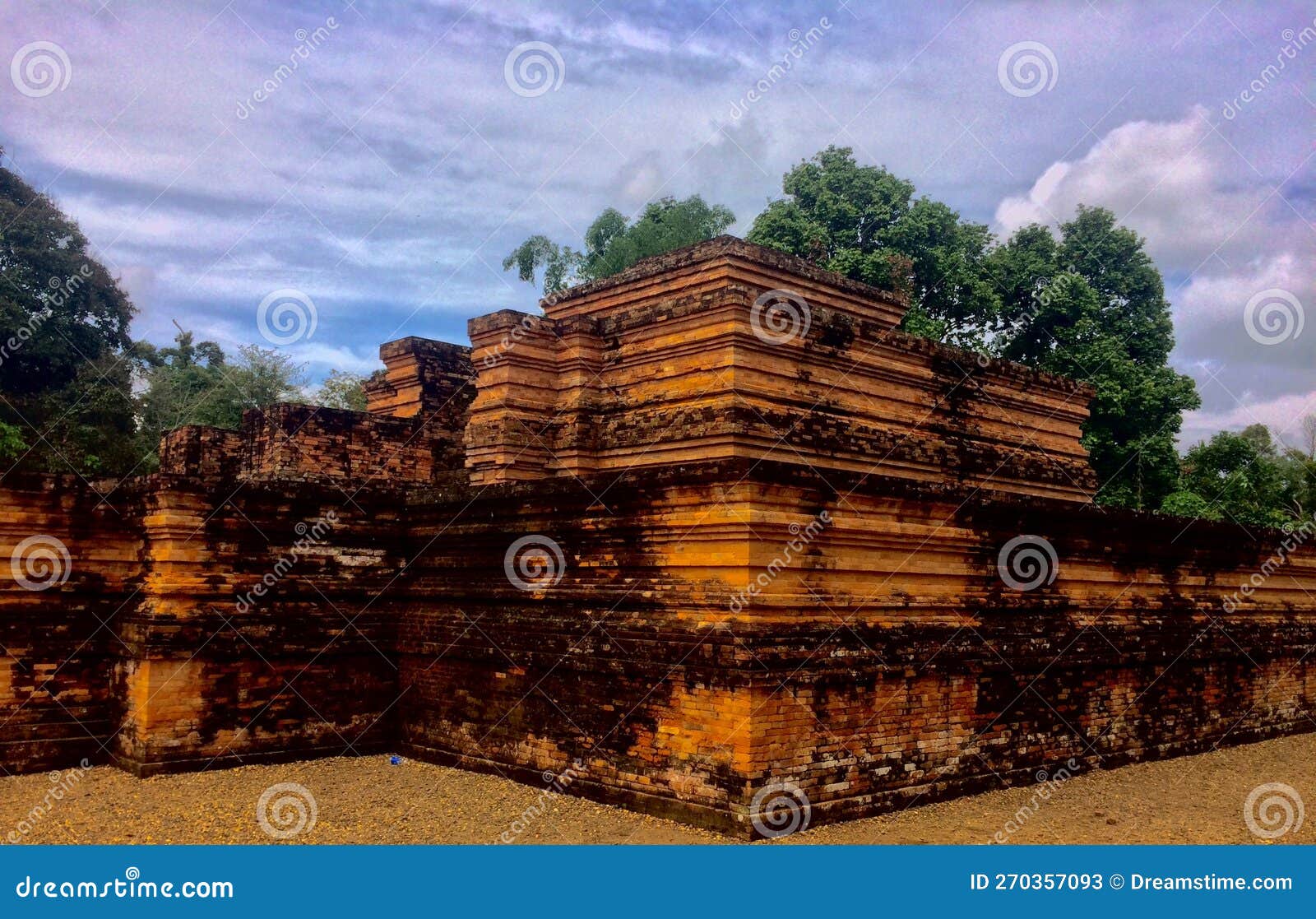Side of the temple stock image. Image of monastery, fortification ...