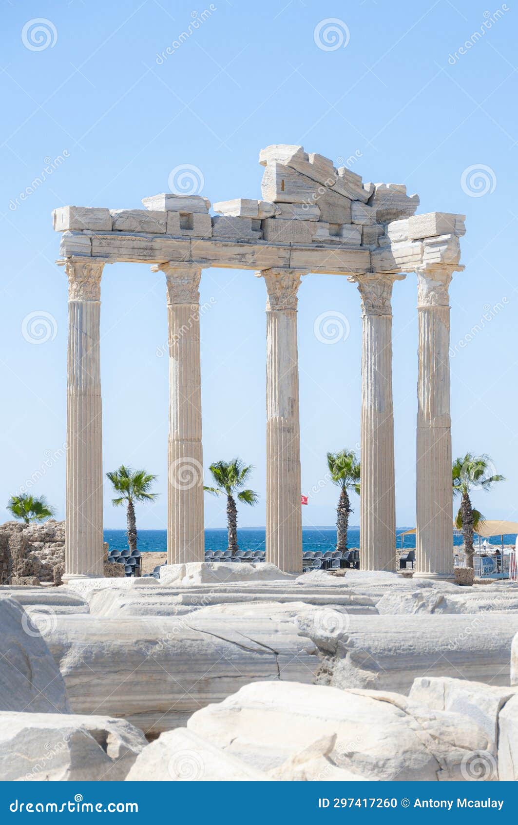 Side Temple of Apollo stock photo. Image of antalya - 297417260