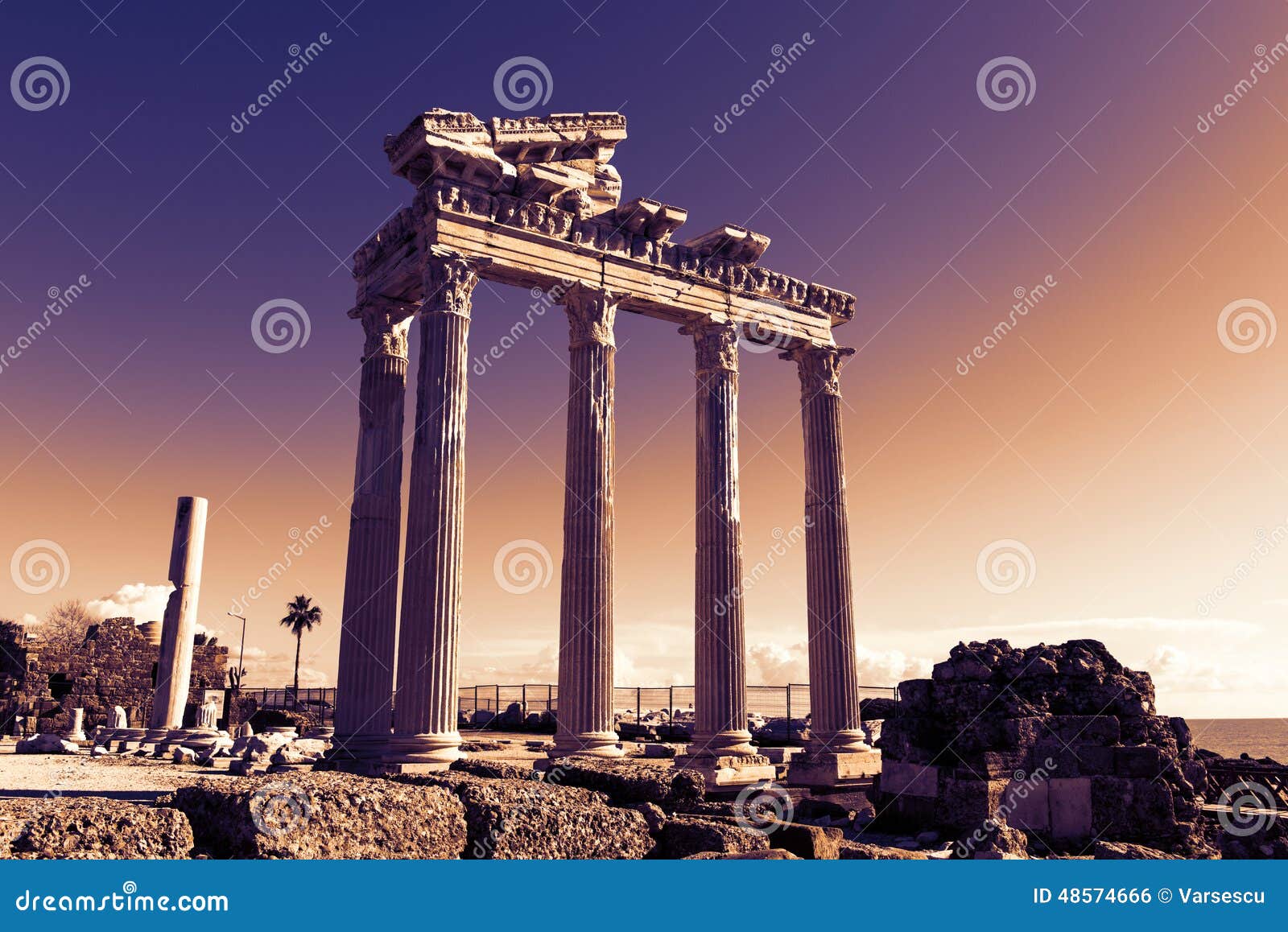 Side, Temple of Apollo, Turkey Stock Photo - Image of journey ...
