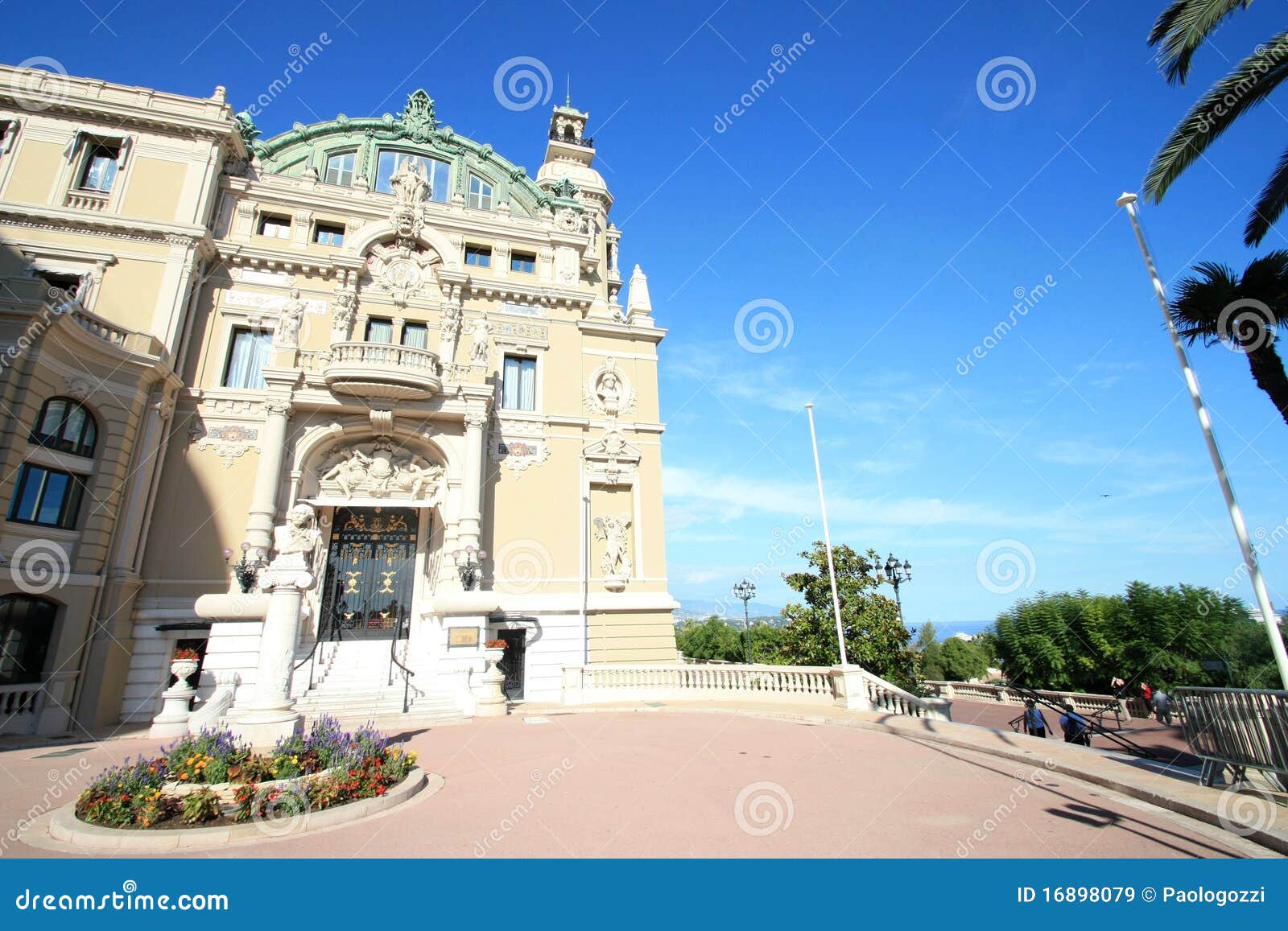 Side Terrace of the Monaco S Casino Stock Image - Image of monte, blue ...