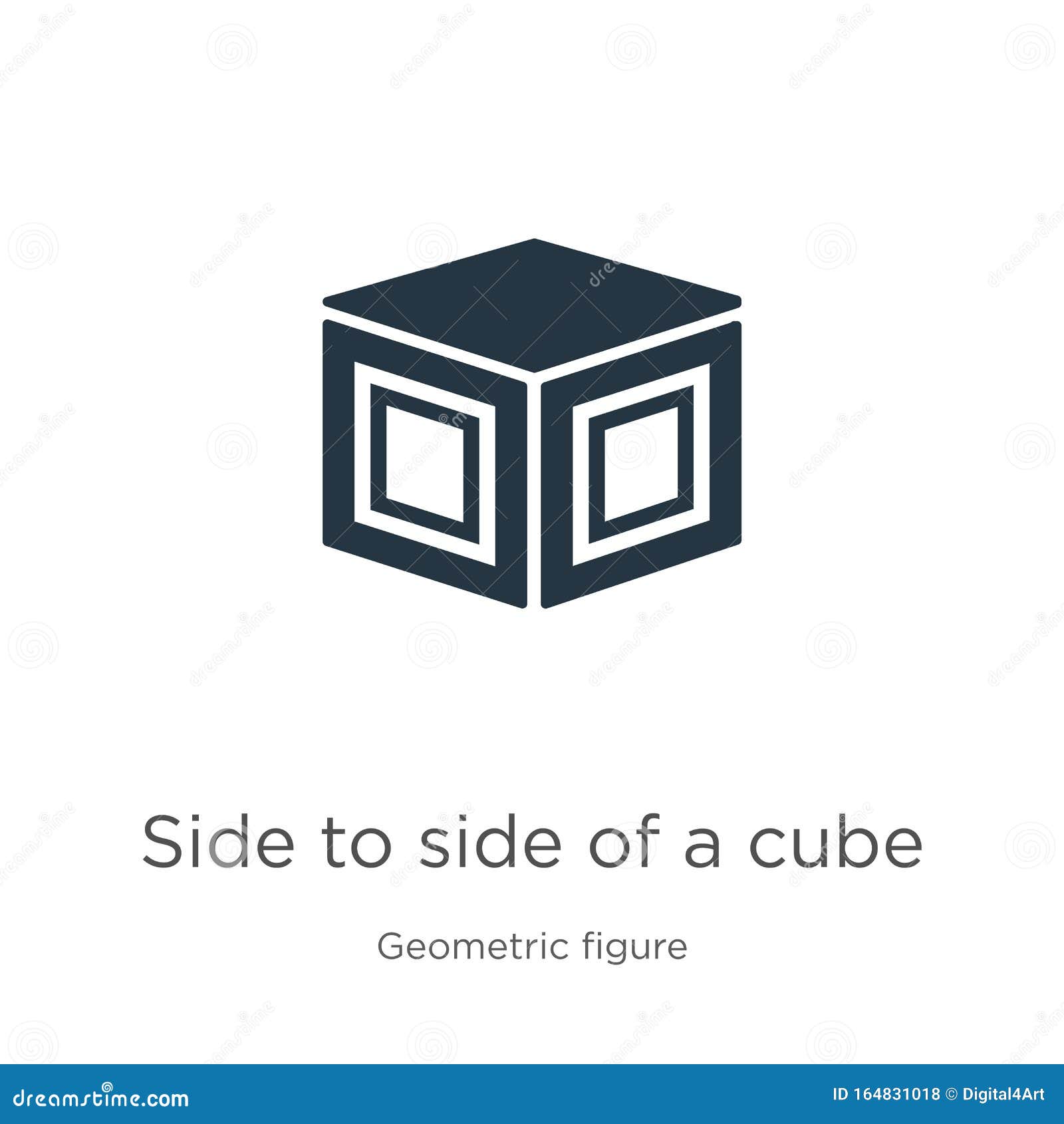 Side To Side of a Cube Icon Vector. Trendy Flat Side To Side of a Cube ...