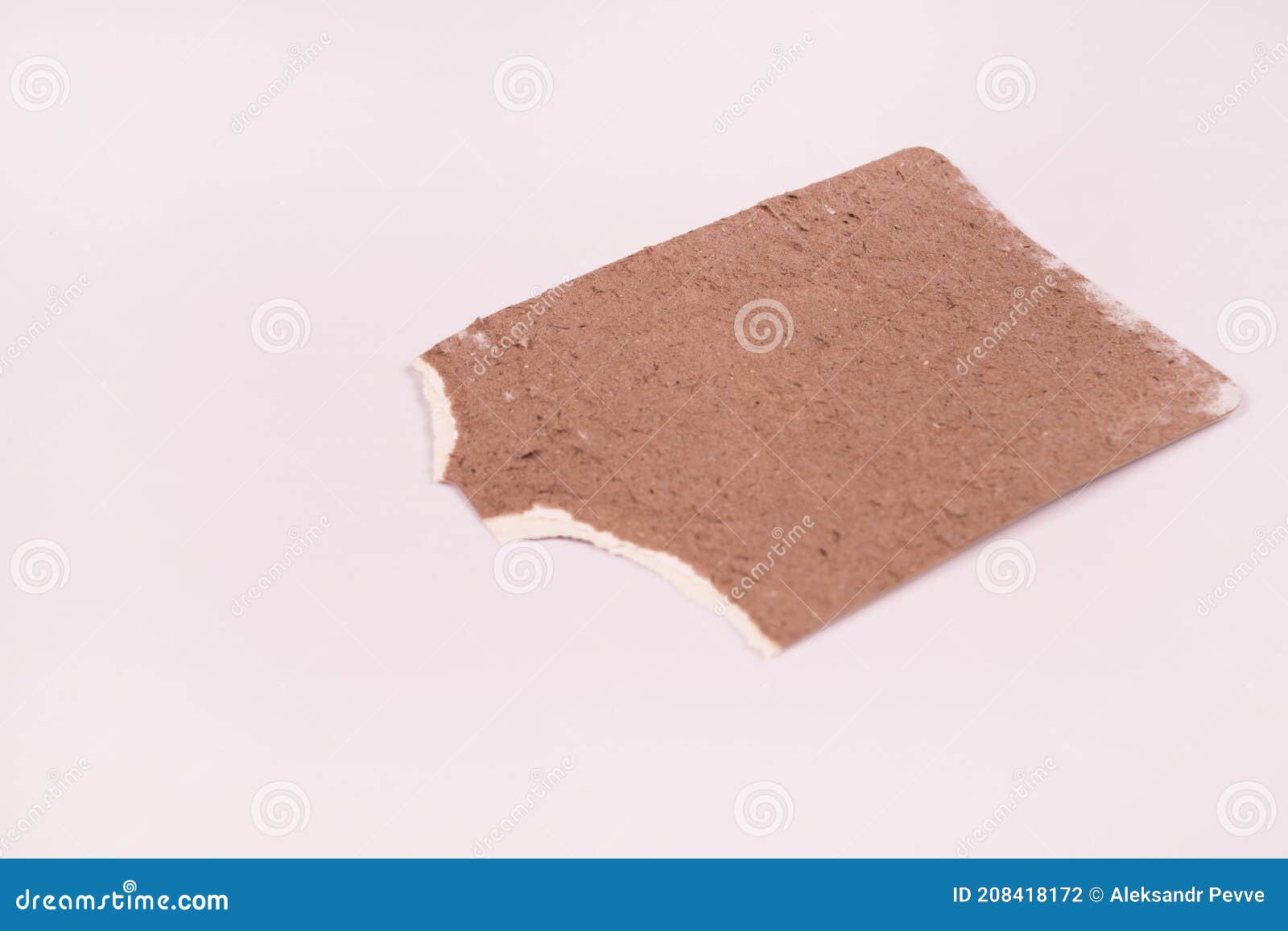 Side and Top View of a Brown Rectangle with a Jagged Edge Stock Photo ...