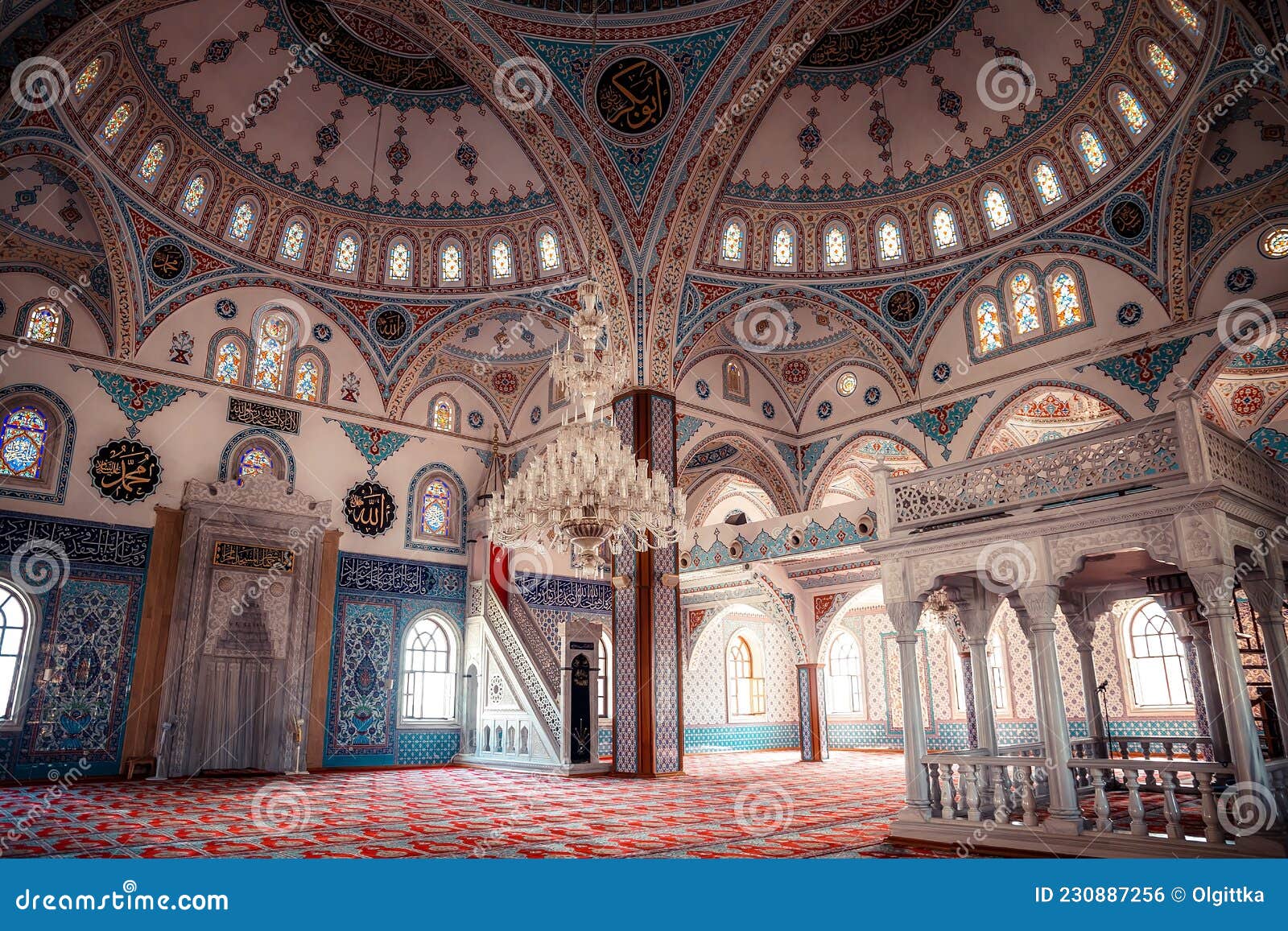 Side Turkey Mosque Inside Patterns Culture Architecture Editorial Photo ...