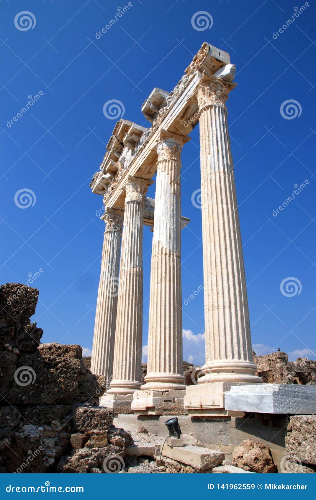 Side in Turkey stock image. Image of stone, dorian, columns - 141962559