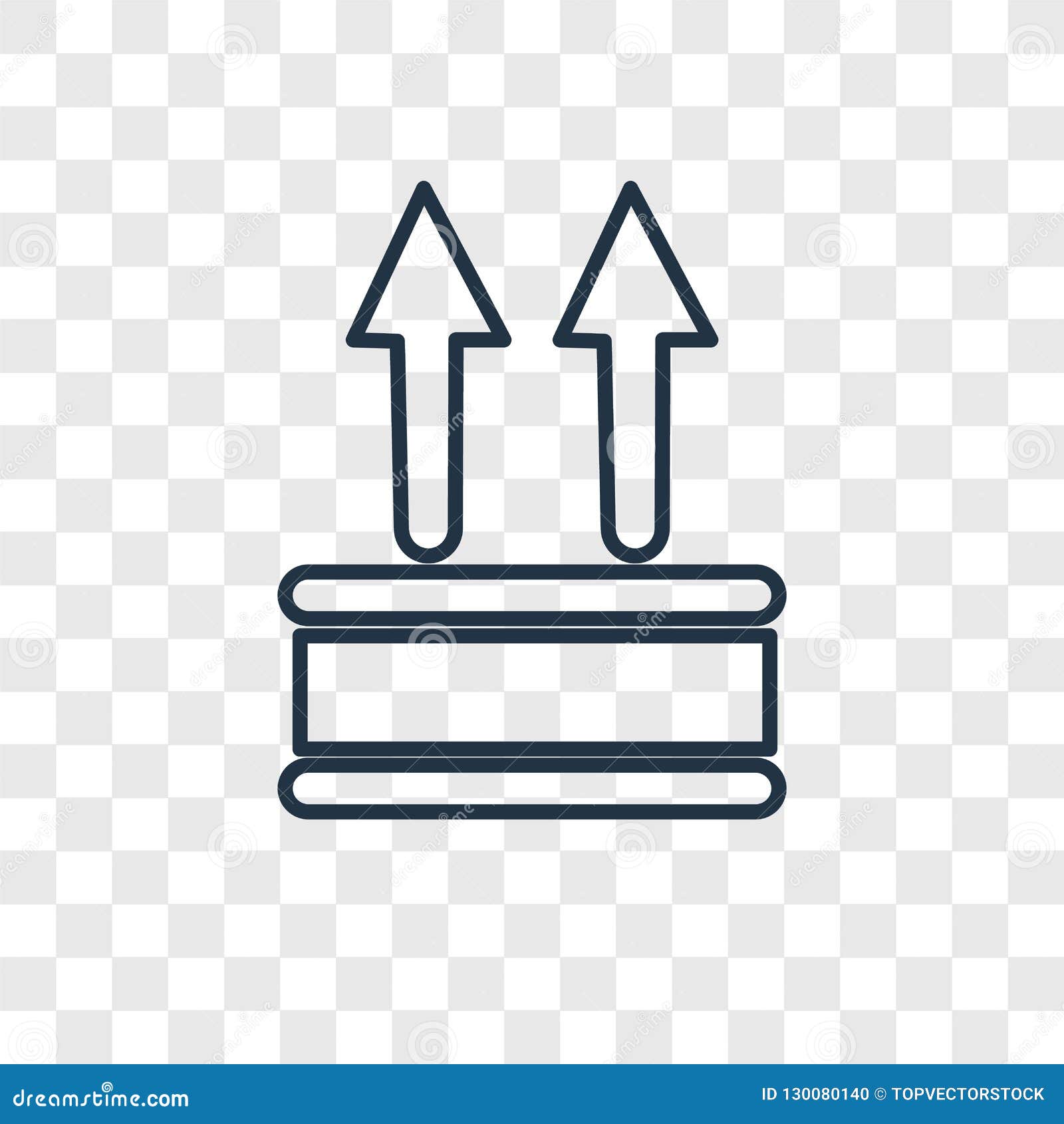 Side Up Concept Vector Linear Icon Isolated on Transparent Background ...