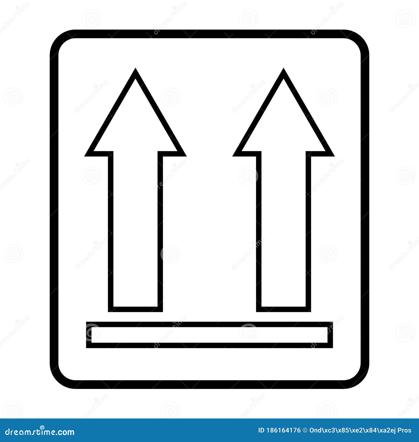 This Side Up Flat Icon Isolated on White Background. Package Symbol ...