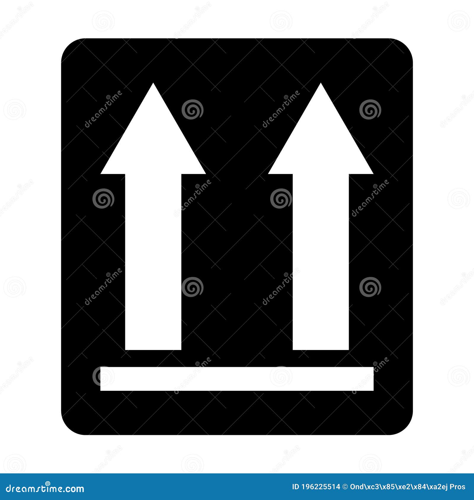 This Side Up Flat Icon Isolated on White Background. Package Symbol ...