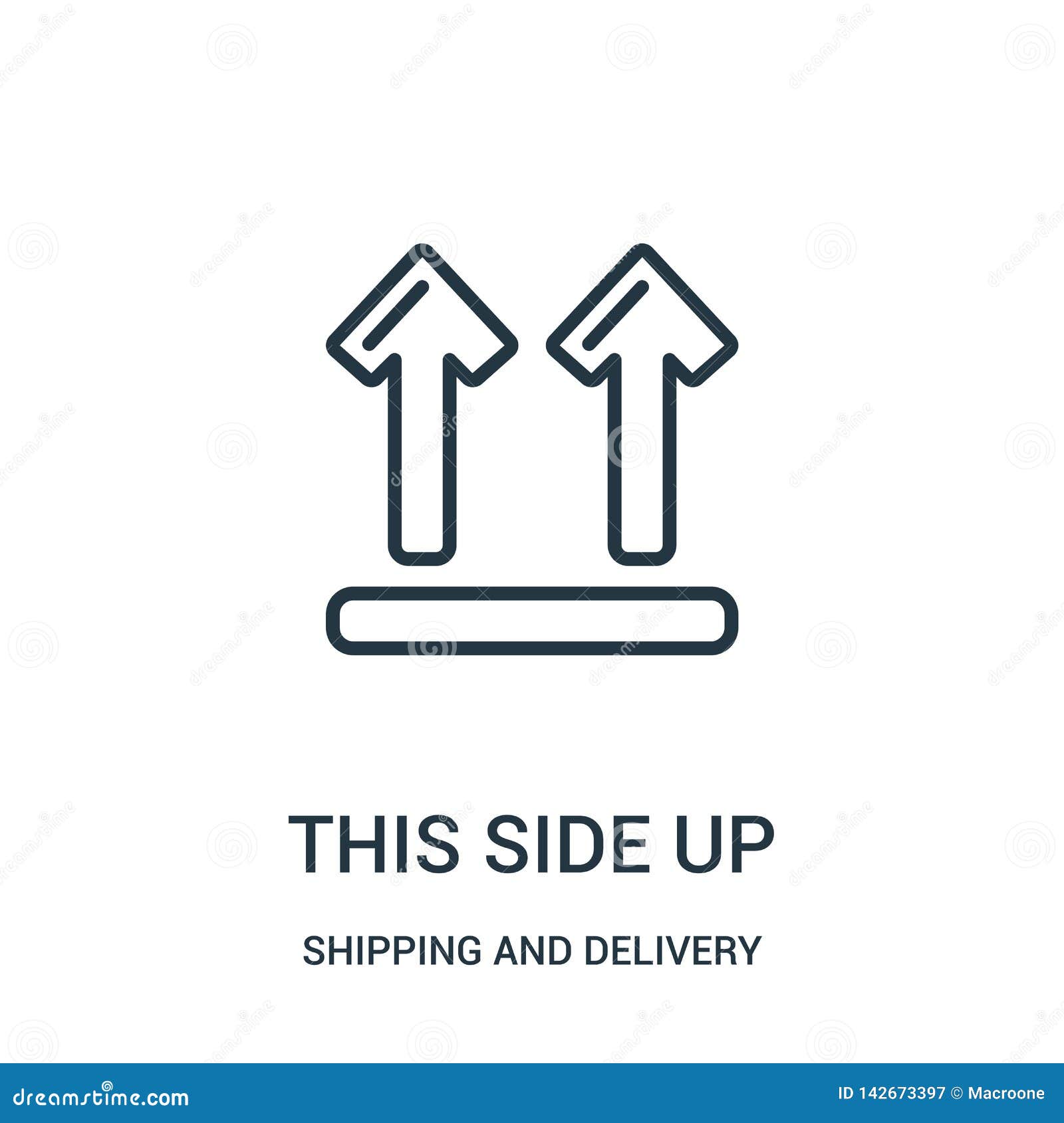 This Side Up Icon Vector from Shipping and Delivery Collection. Thin ...