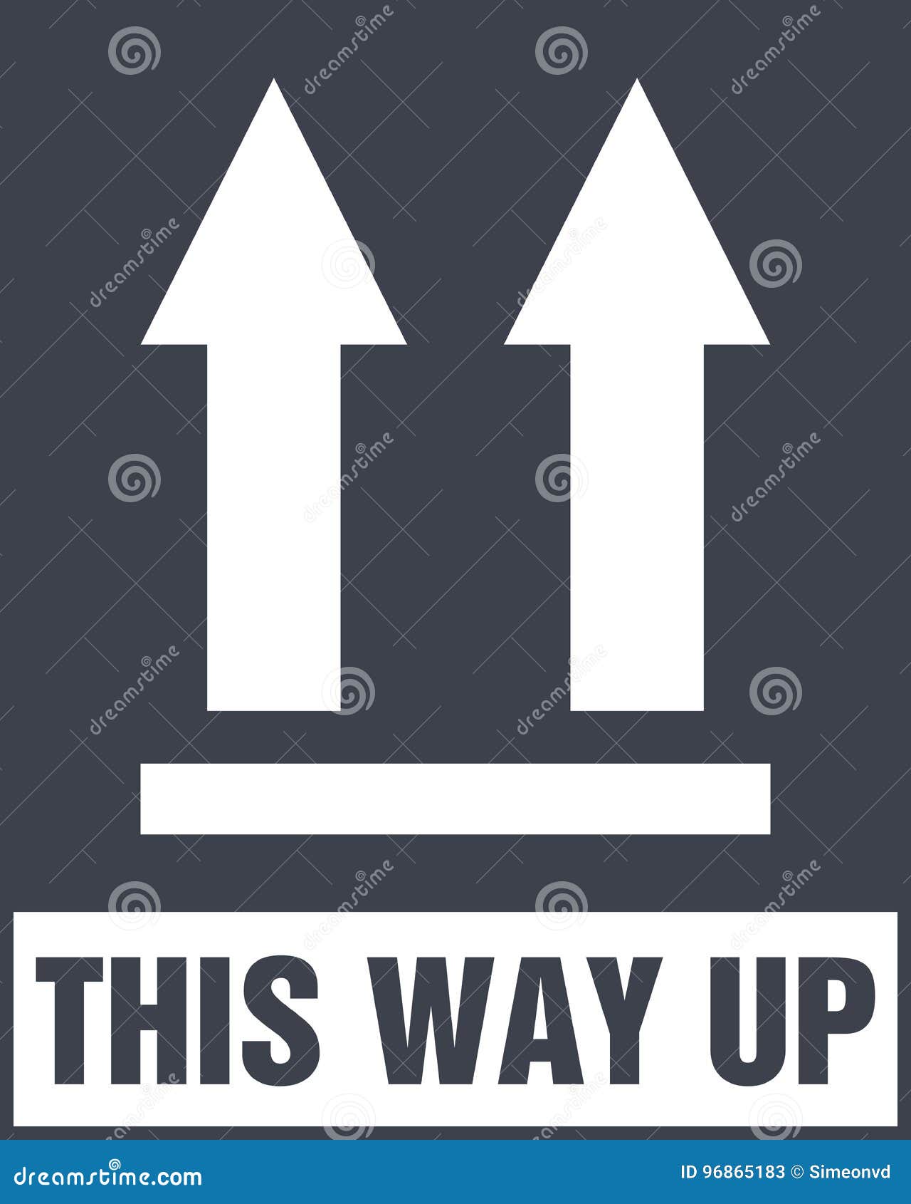 This Side Up Icon. this Way Up Sign Stock Vector - Illustration of care ...