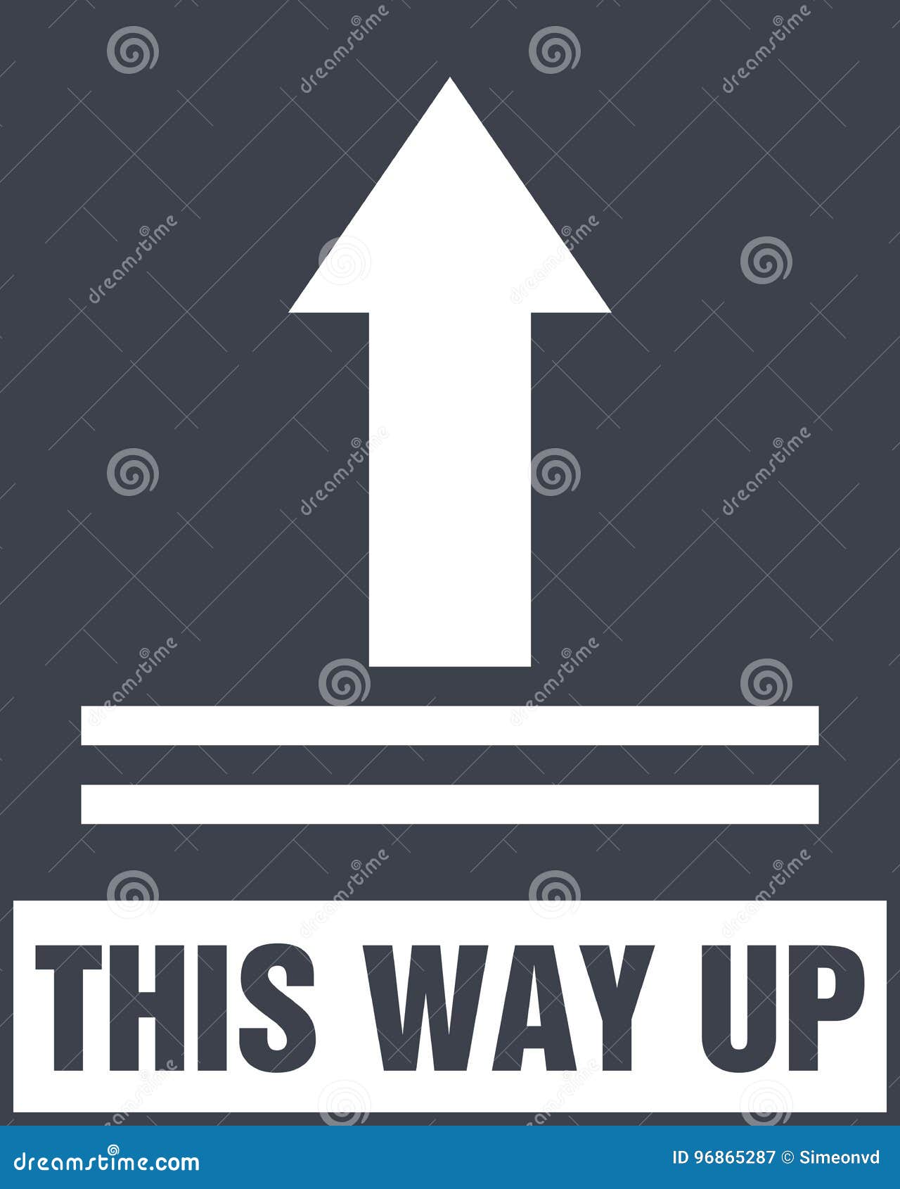 This Side Up Icon. this Way Up Sign Stock Vector - Illustration of ...