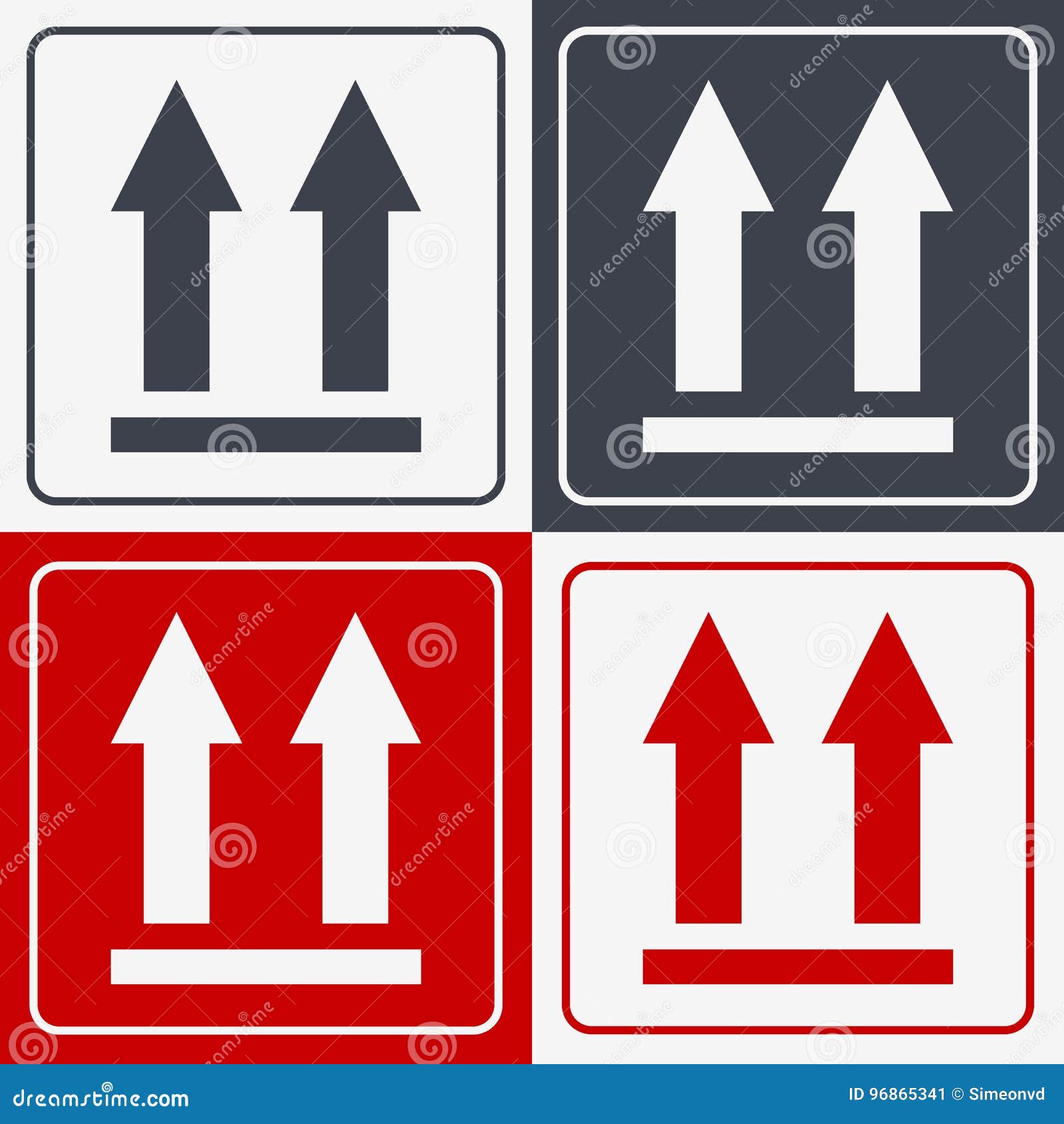 This Side Up Icon. this Way Up Sign Stock Vector - Illustration of ...