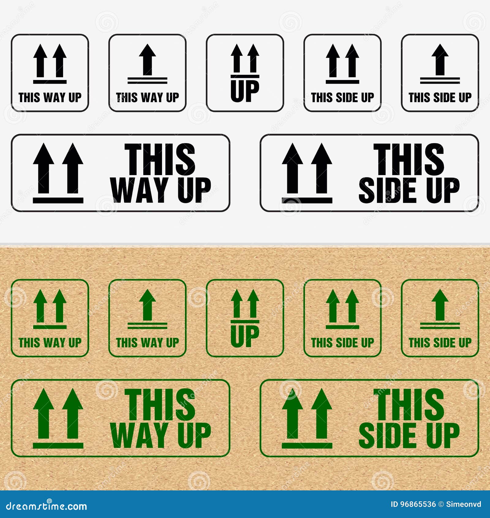 This Side Up Icon. this Way Up Sign Stock Vector - Illustration of ...