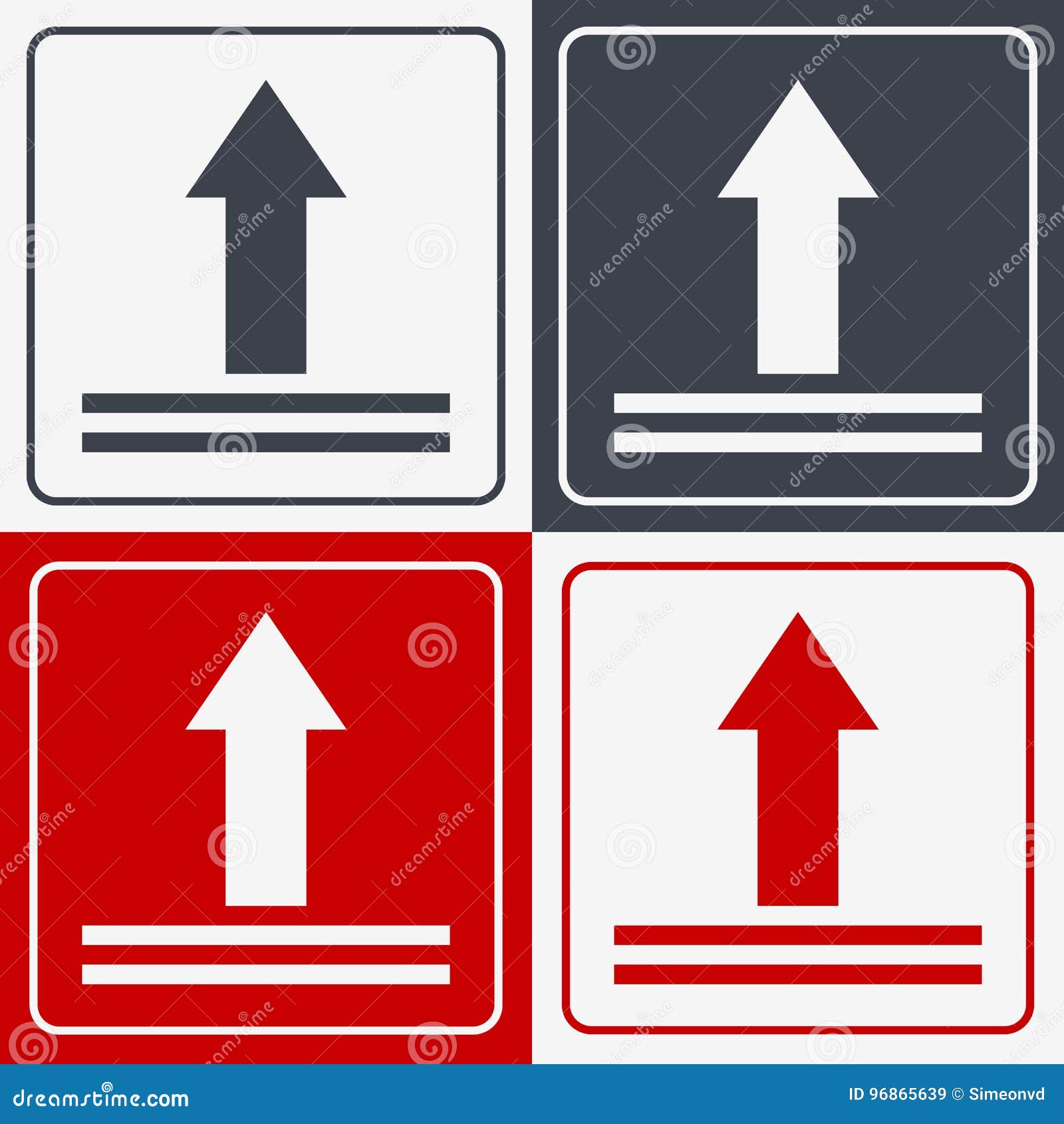 This Side Up Icon. this Way Up Sign Stock Vector - Illustration of ...