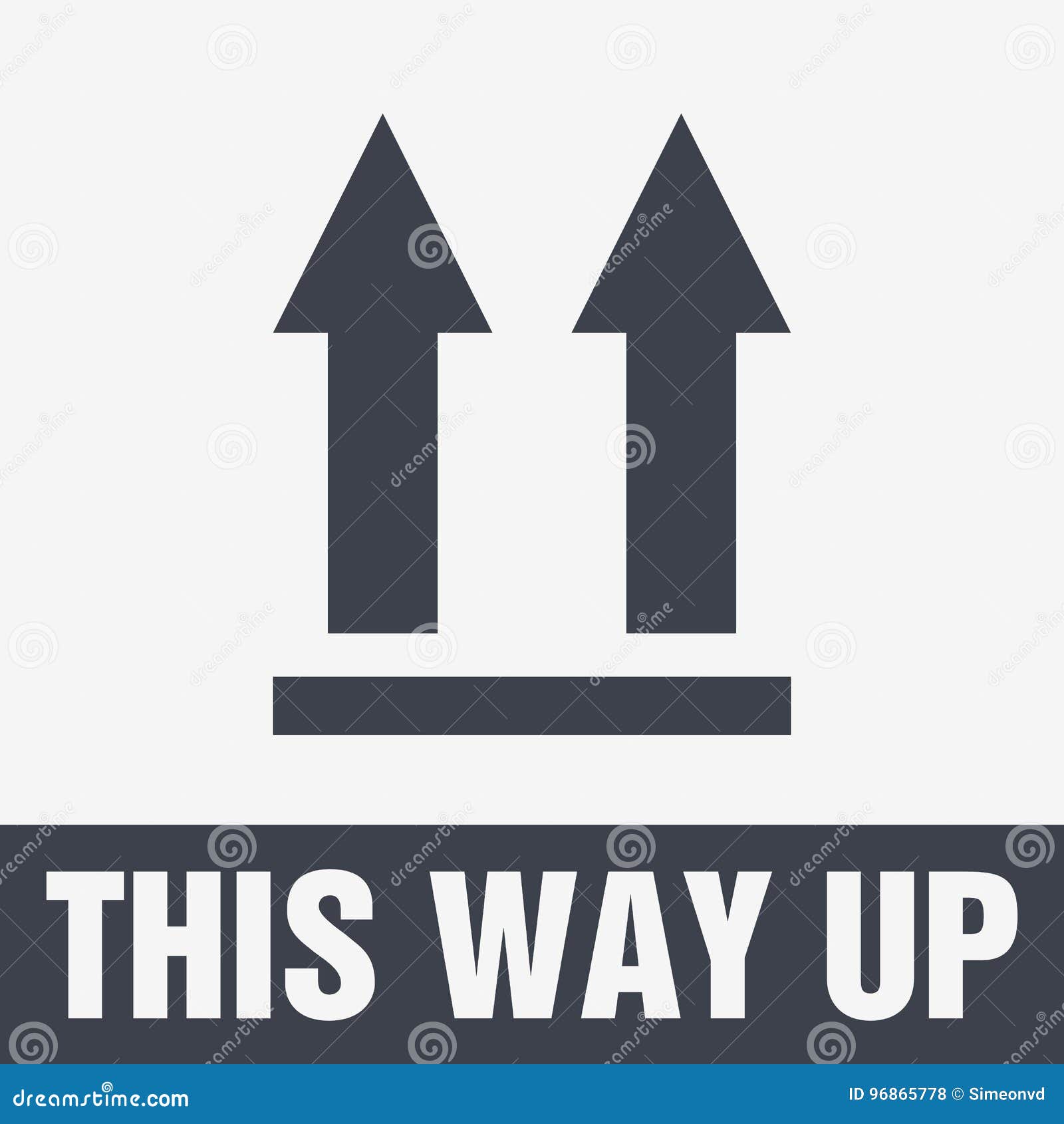 This Side Up Icon. this Way Up Sign Stock Vector - Illustration of ...