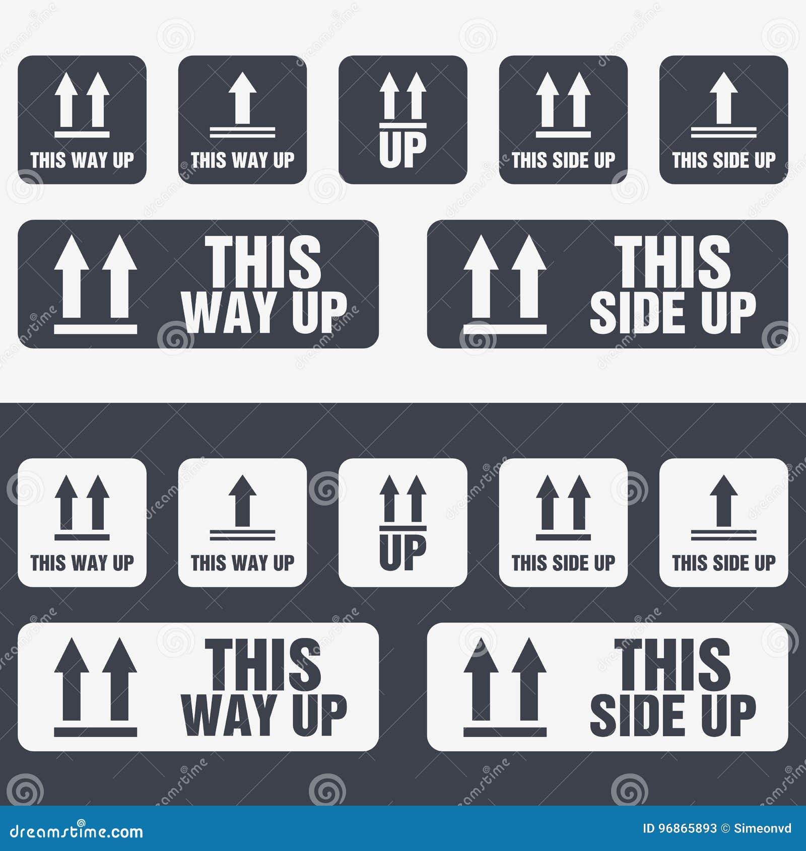 This Side Up Icon. this Way Up Sign Stock Vector - Illustration of ...