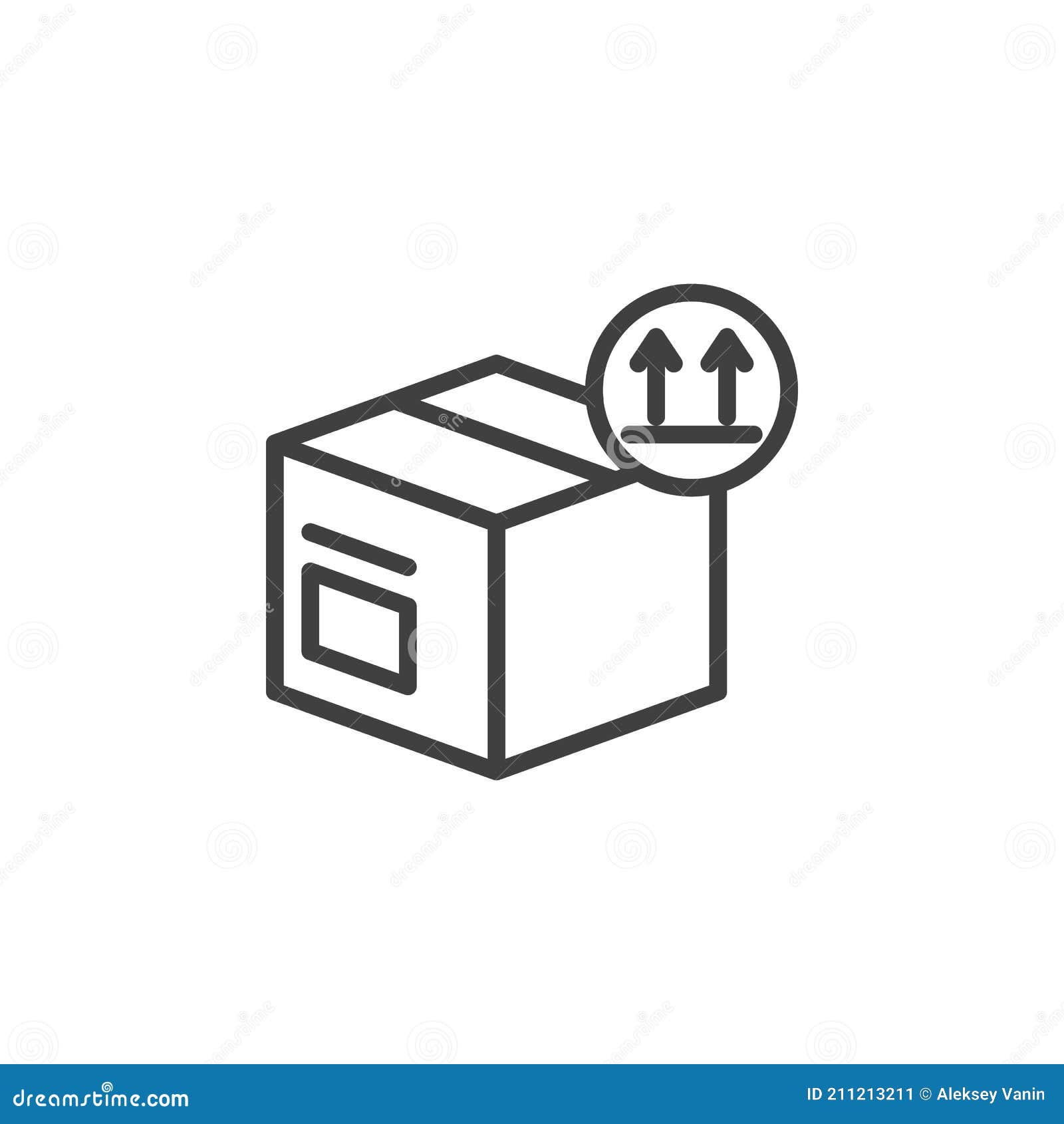 Side Up Packaging Line Icon Stock Vector - Illustration of freight ...
