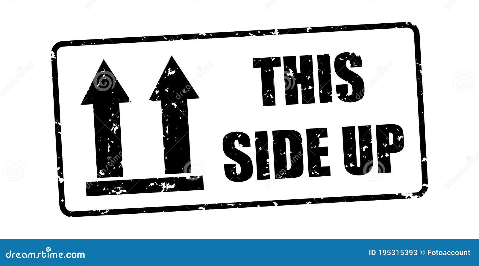 This Side Up Packaging Symbol - Black Vector Rubber Stamp Illustration ...