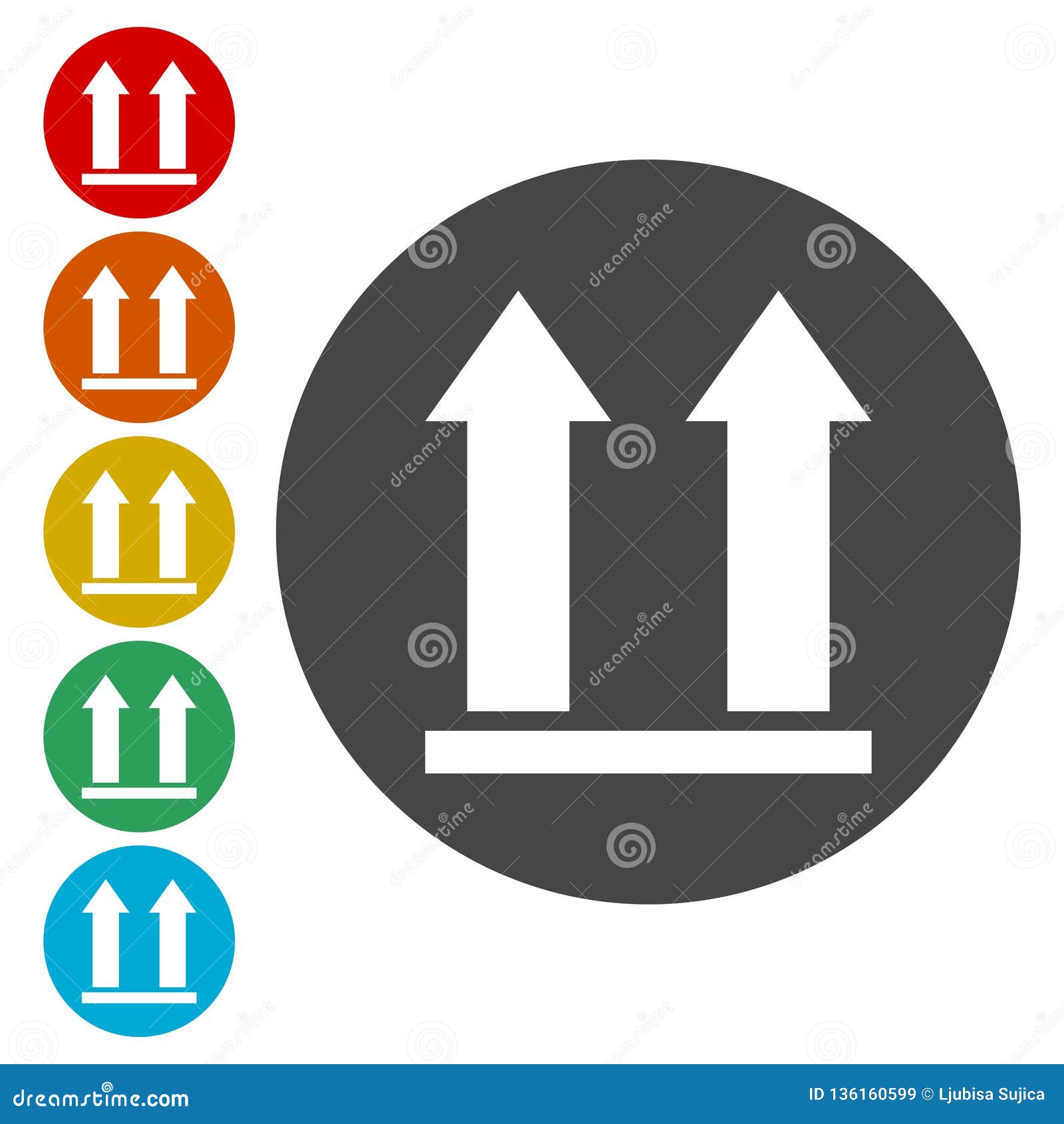 This Side Up Packaging Symbol Set Stock Vector - Illustration of cargo ...