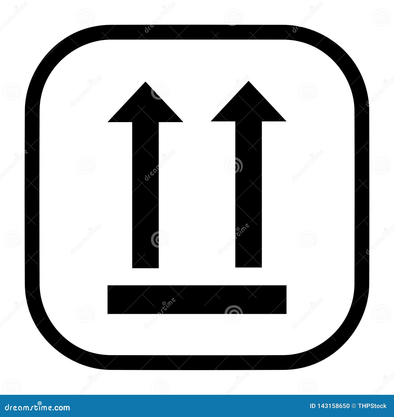 This Side Up Symbol Vector stock vector. Illustration of arrows - 143158650