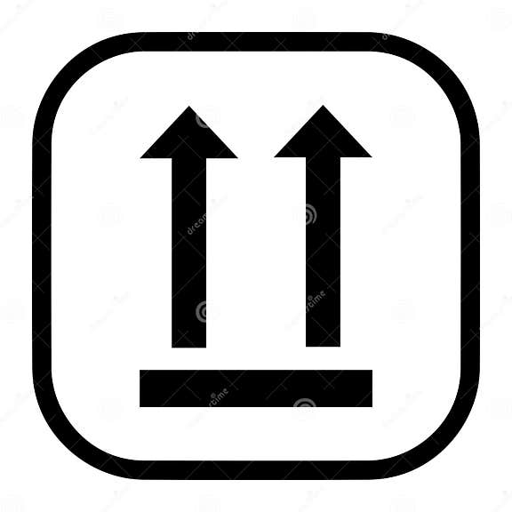 This Side Up Symbol Vector stock vector. Illustration of arrows - 143158650